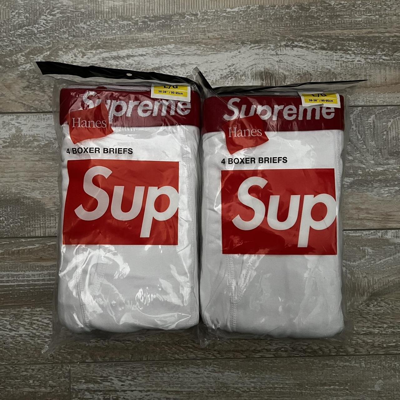 SUPREME BOXERS Supreme x Hanes Mens Boxers Colour:... - Depop