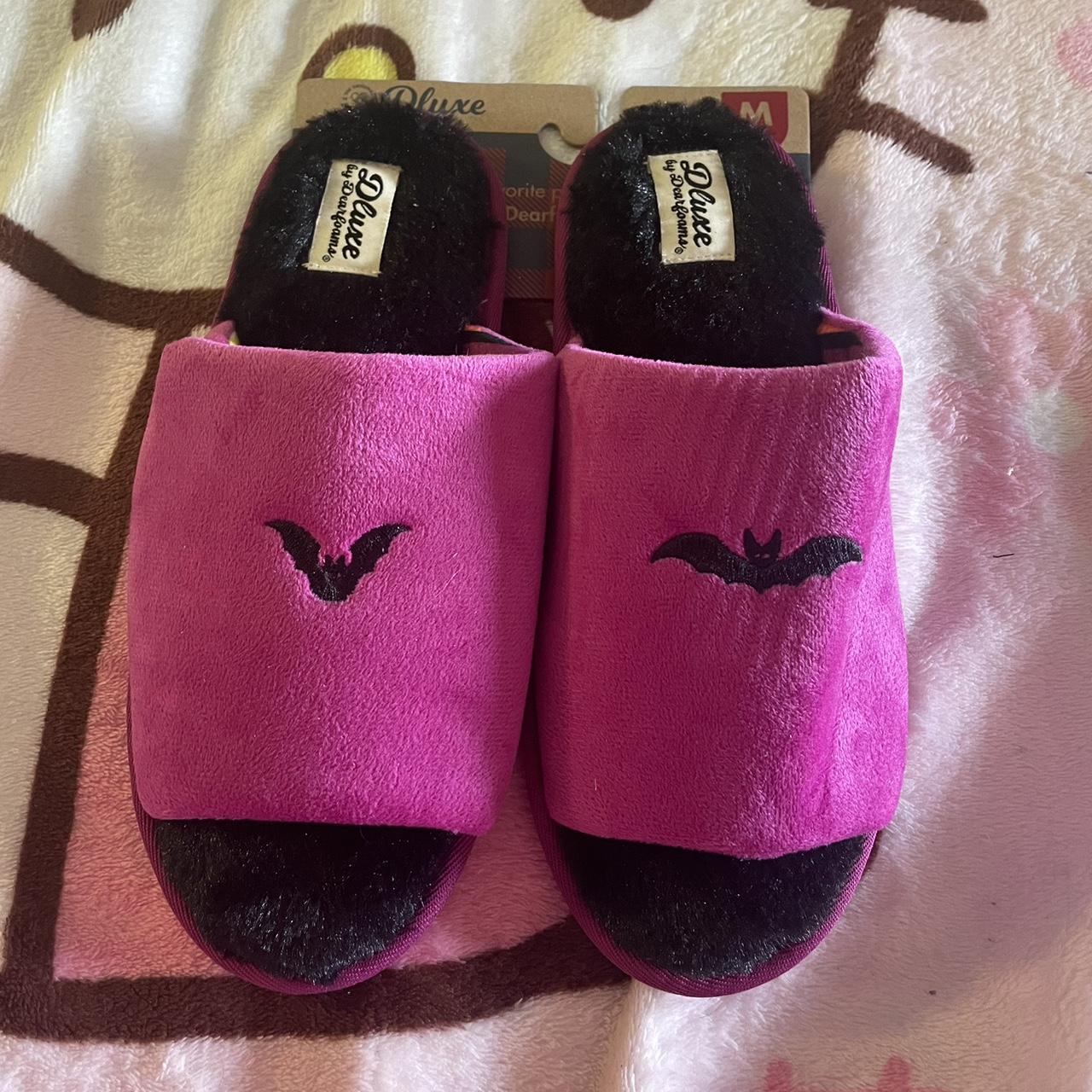 Magenta vampire bat slippers sooo cute size 7-8 new... - Depop