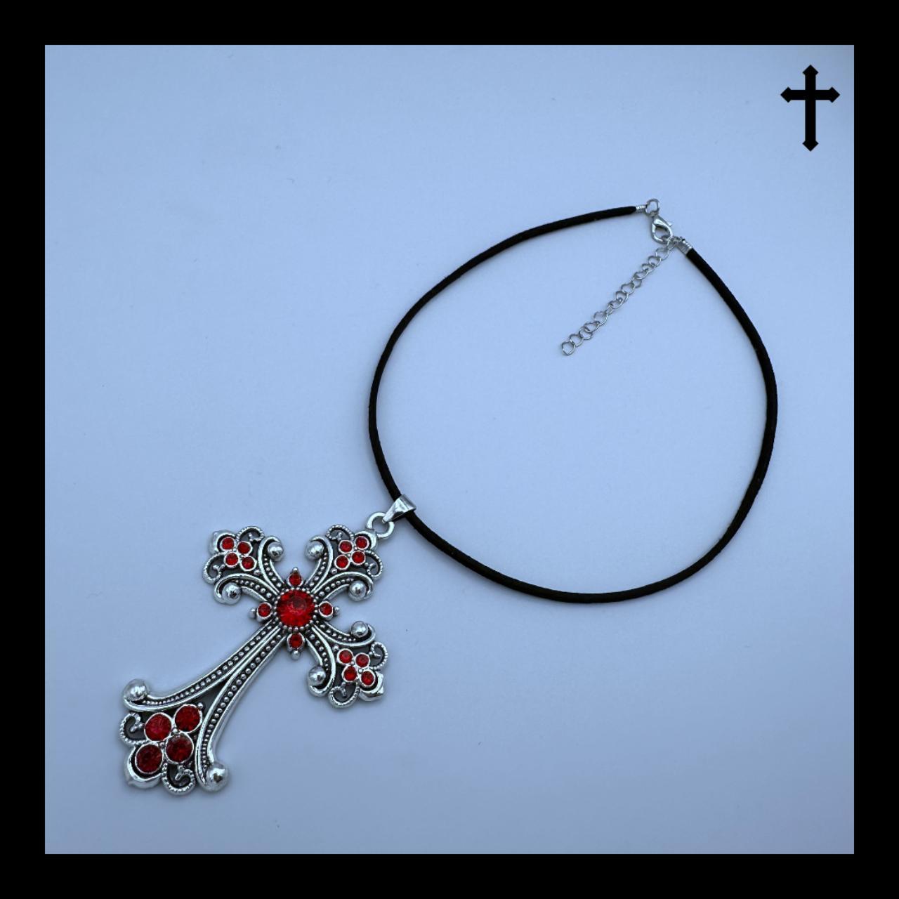 BloodBorne Cross Choker - dm for chain option [... - Depop