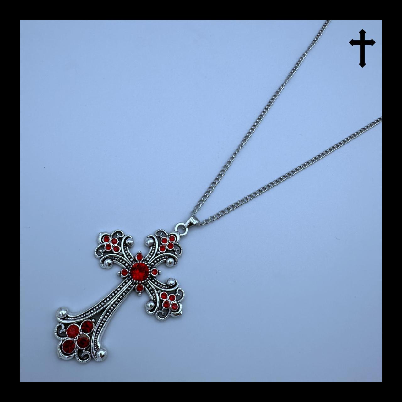 BloodBorne Cross Choker - dm for chain option [... - Depop