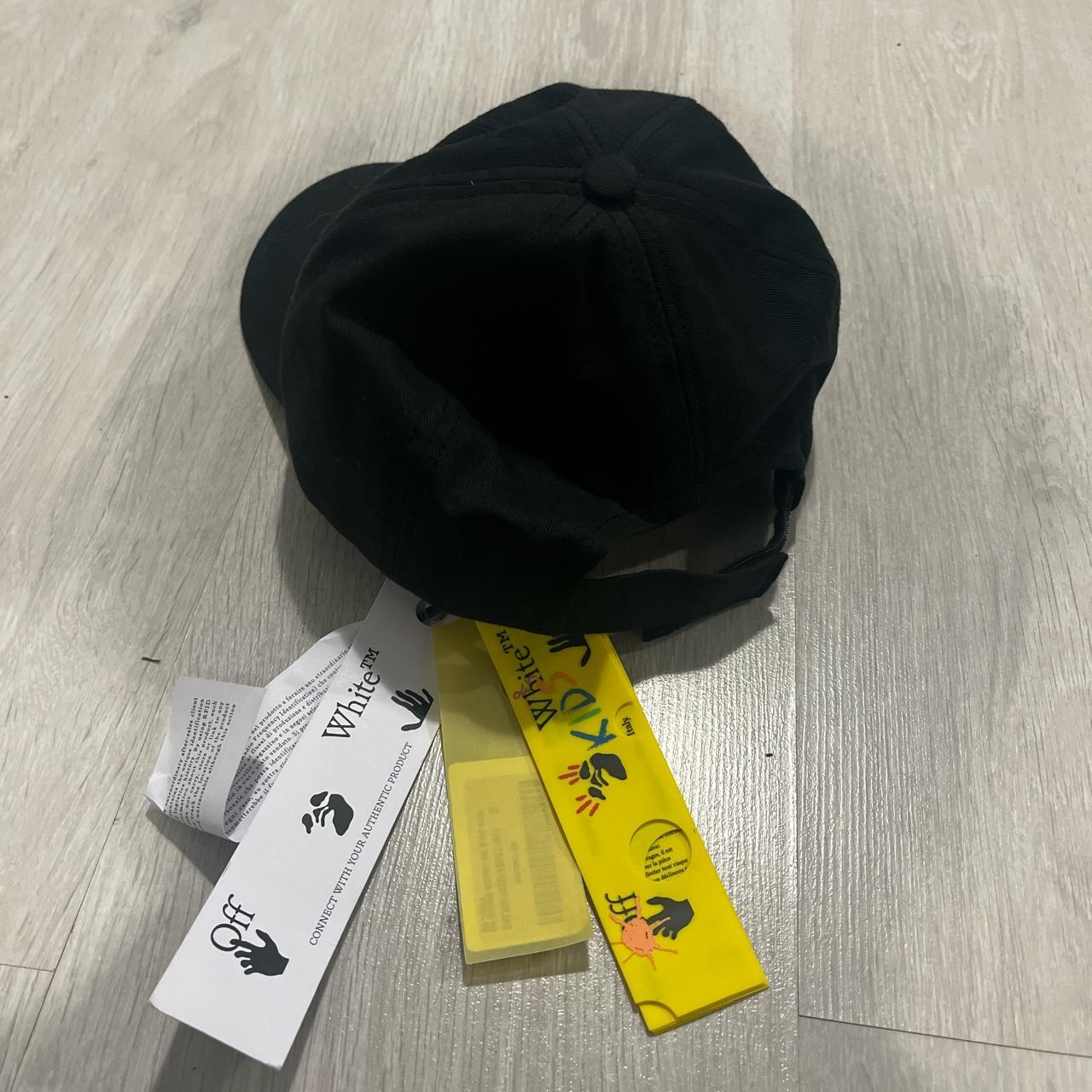Boys black off-white logo cap brand new tags still... - Depop