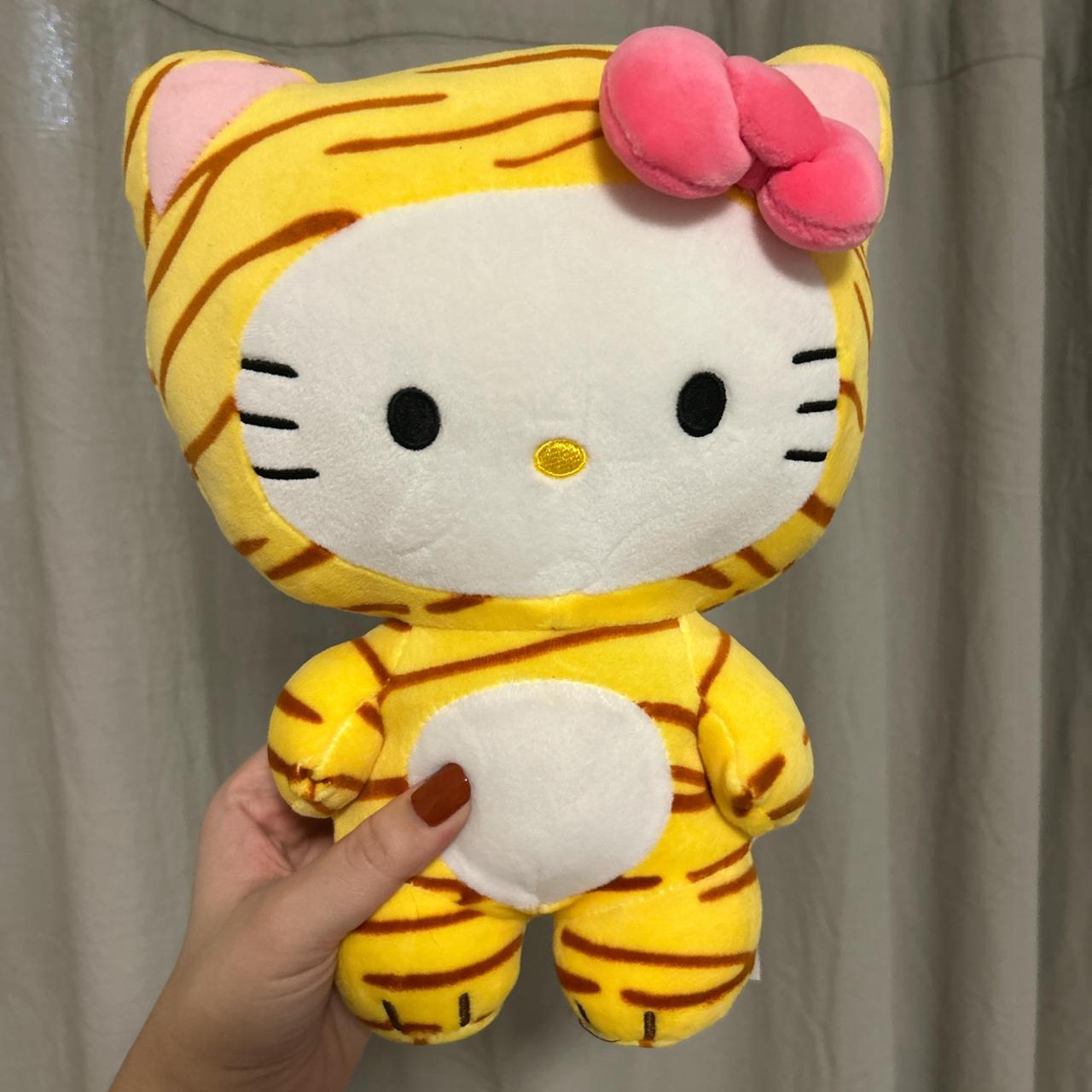 Adorable derpy Sanrio tiger Hello Kitty plush toy... | Depop