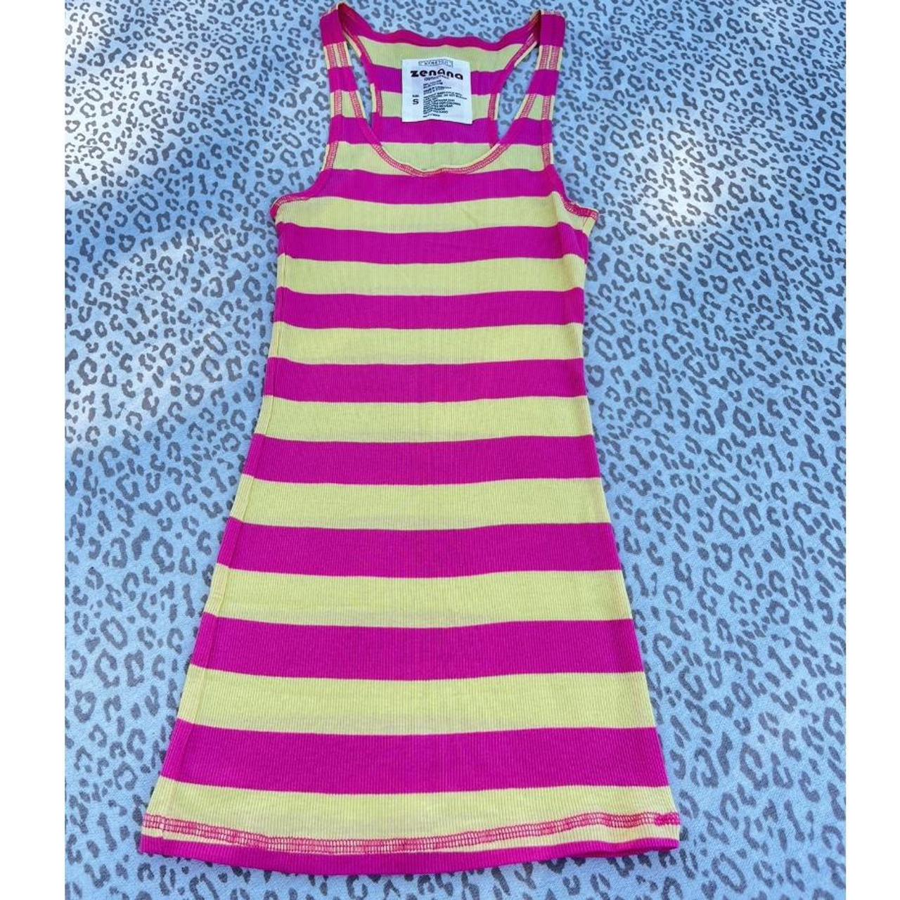 Pink & Yellow Tank Top Super cute & 2000s cute emo... - Depop