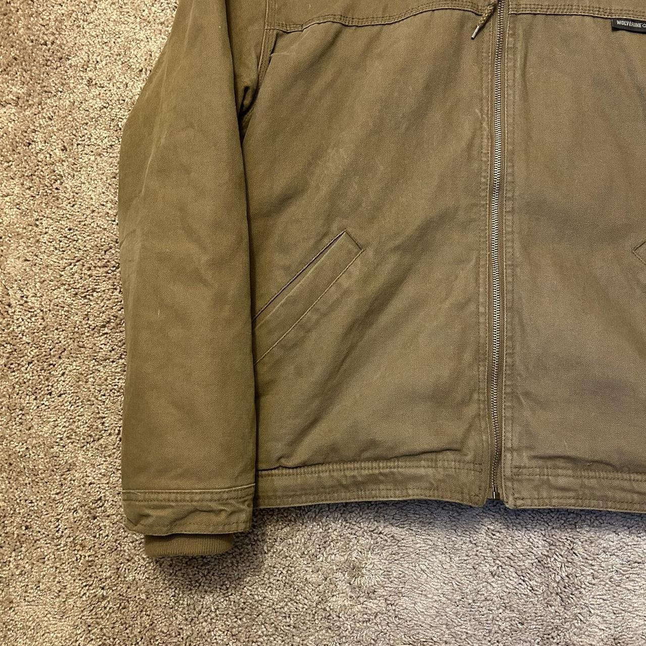 Wolverine Sherpa Lined Canvas Workwear Jacket Large... - Depop
