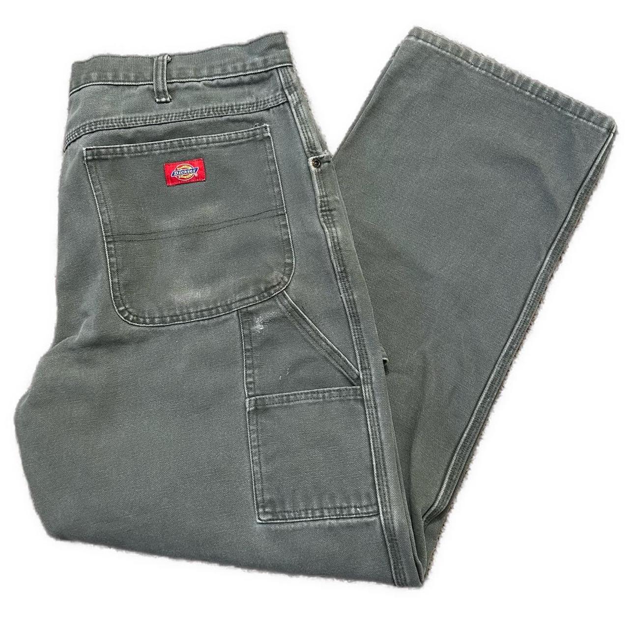 Vintage Green Dickies Carpenter Pants 36x32 Has a... - Depop