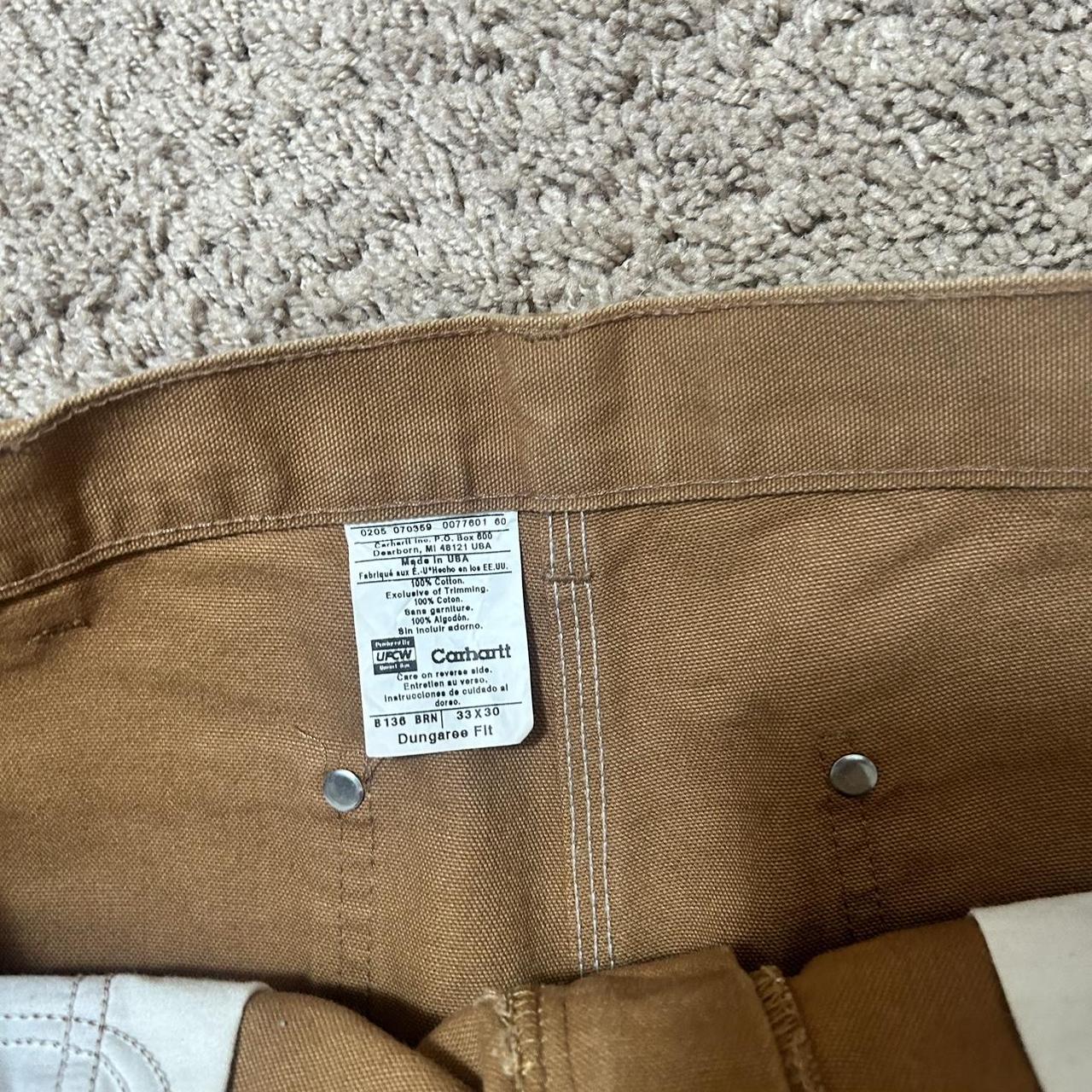 Vintage Carhartt Double Knee Canvas Workwear... - Depop