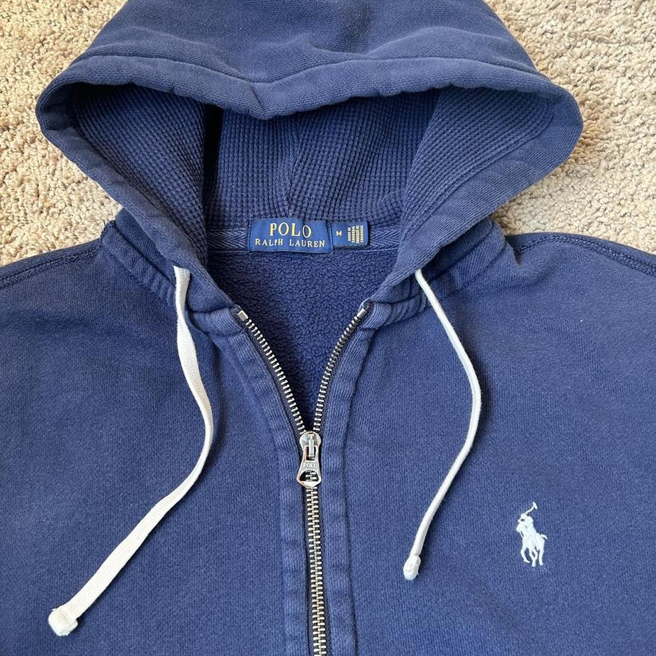 Blue Polo Ralph Lauren Thermal Lined Zip Up... - Depop