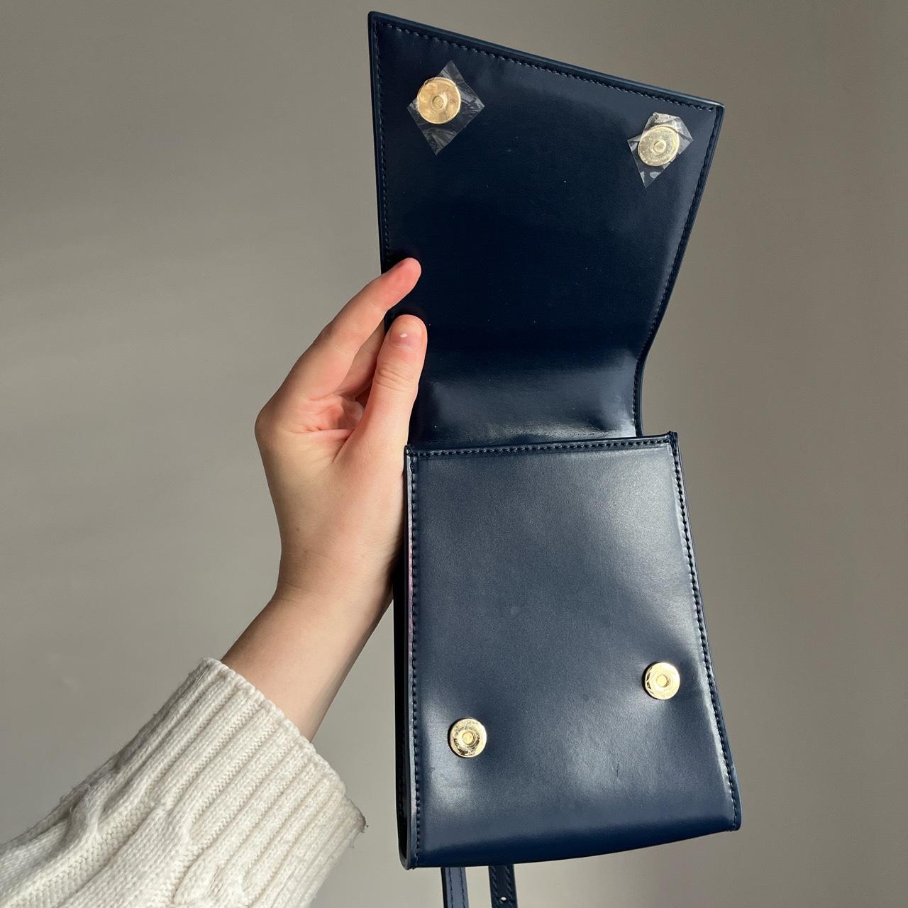 Kassandre Paris Crossbody bag Navy and gold 100%... - Depop