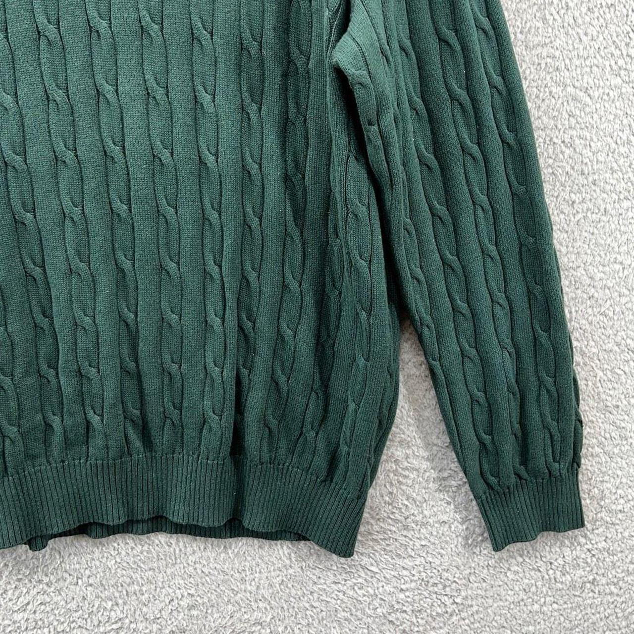 Cable Knit 1/4 Zip Dad Sweater Long Sleeve Pullover... - Depop