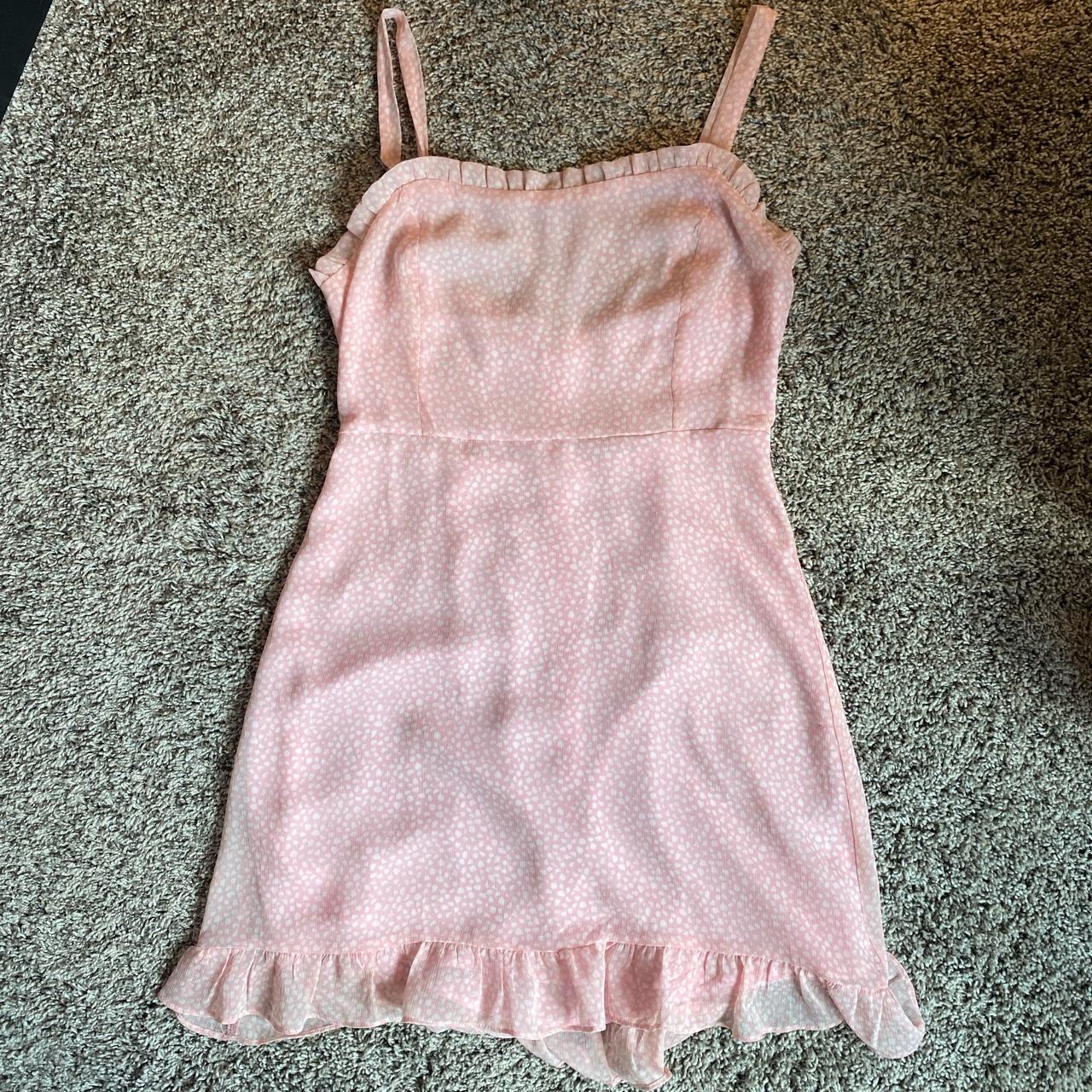 FREE SHIPPING cutest little pink mini dress with... - Depop