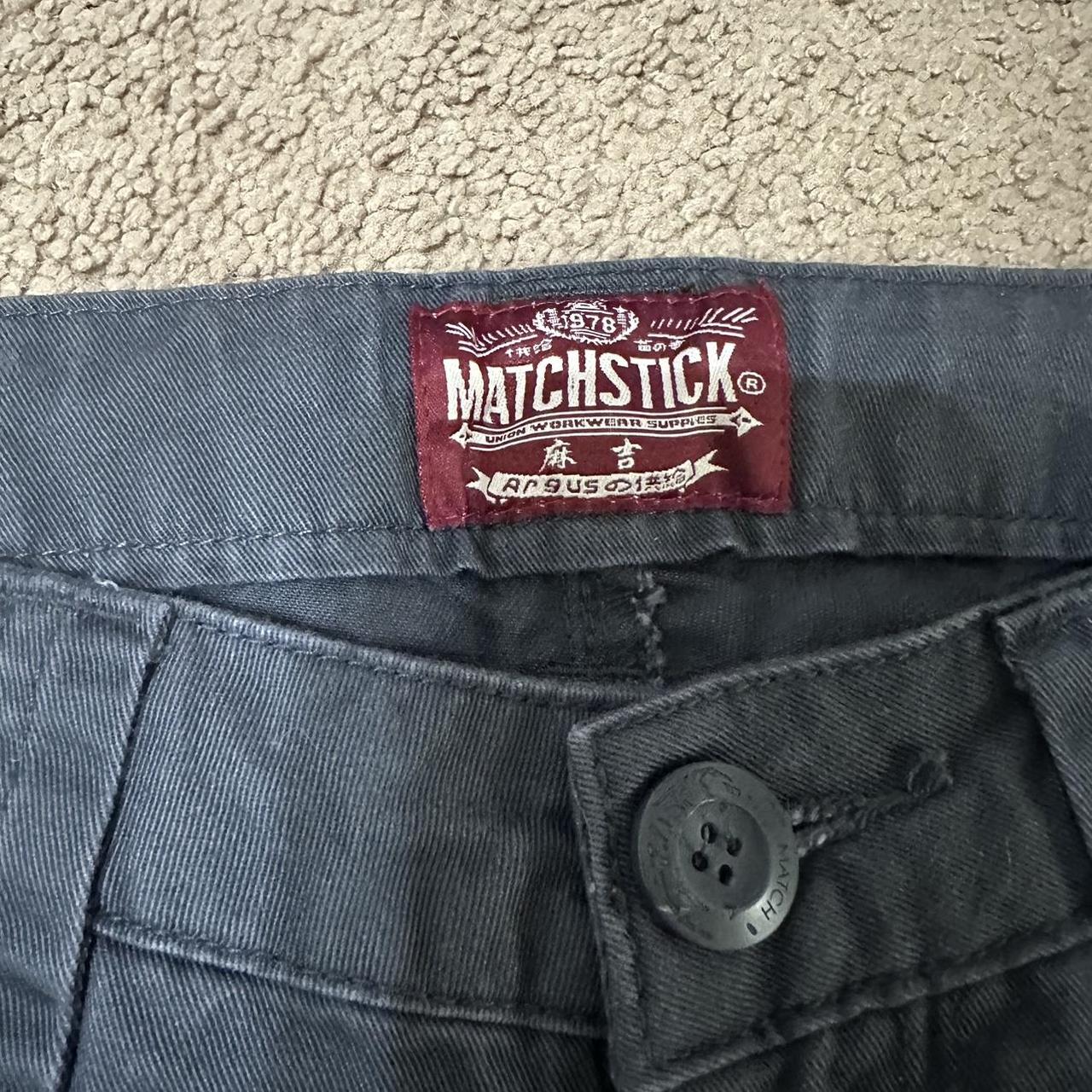 matchstick charcoal gray cargo pants size 29 no... - Depop