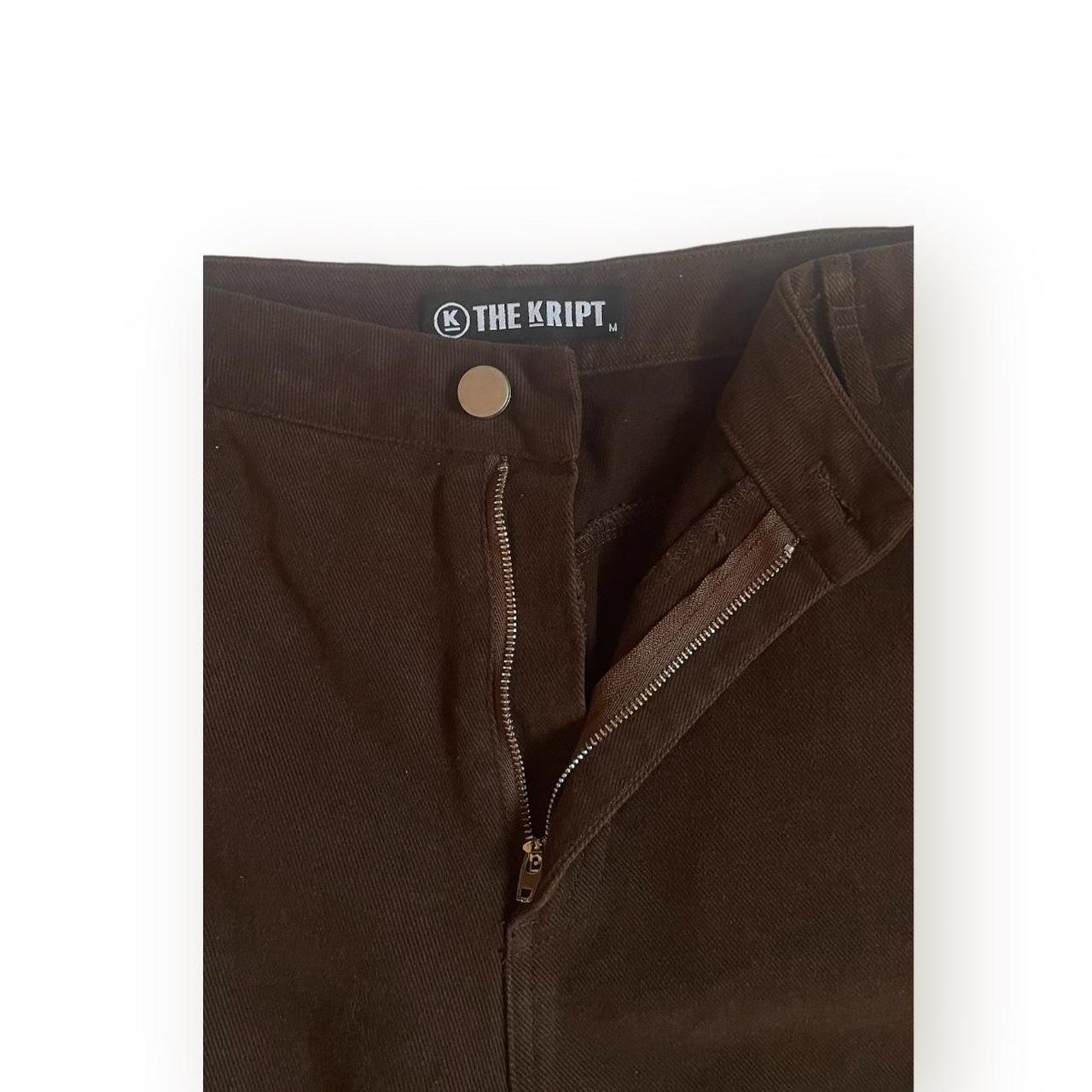 The Kript double knee wide leg brown pants🤎 Size... - Depop