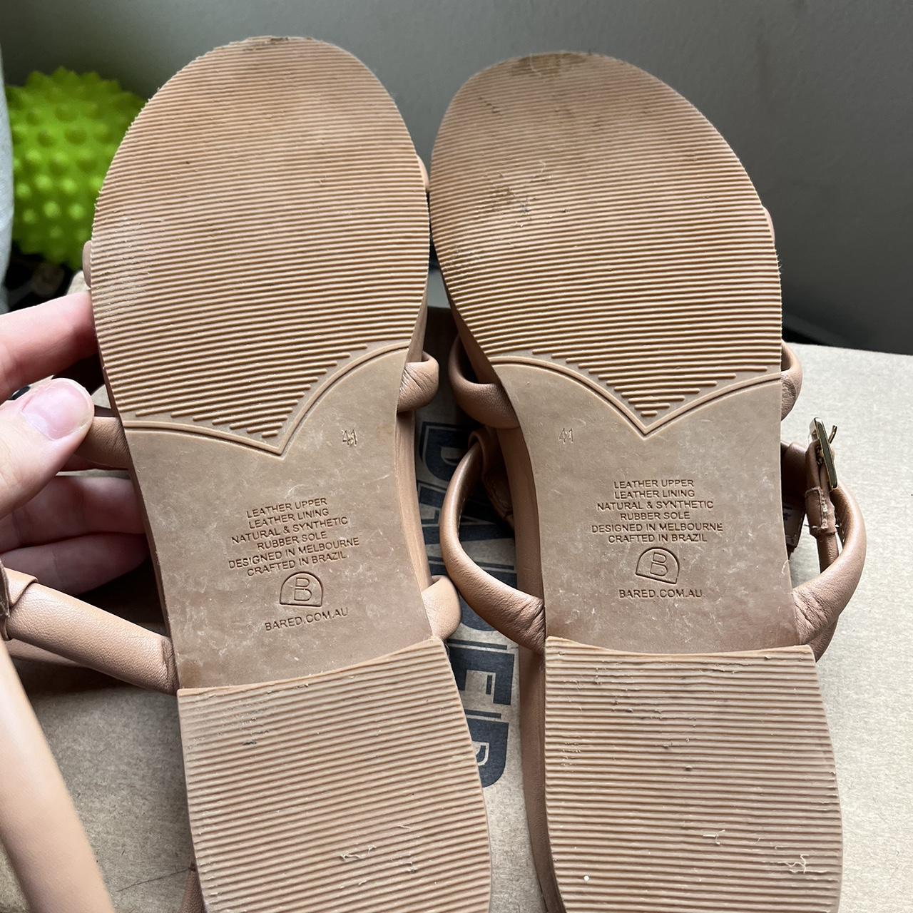 Bared Bulbul blush tan leather sandals Size 41 worn... - Depop