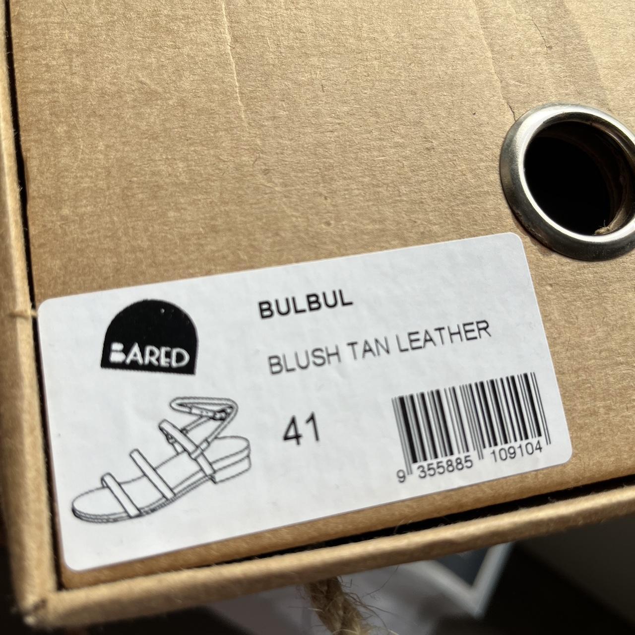 Bared Bulbul blush tan leather sandals Size 41 worn... - Depop