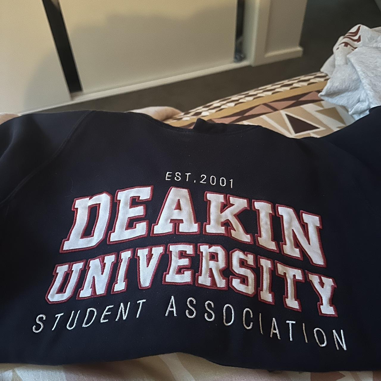 Deakin Uni Navy hoodie Great condition. Only worn... - Depop