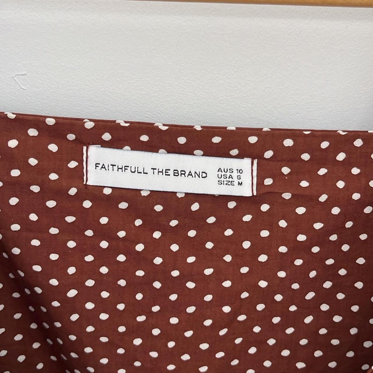 super cute faithfull the brand tie up puff sleeve... - Depop