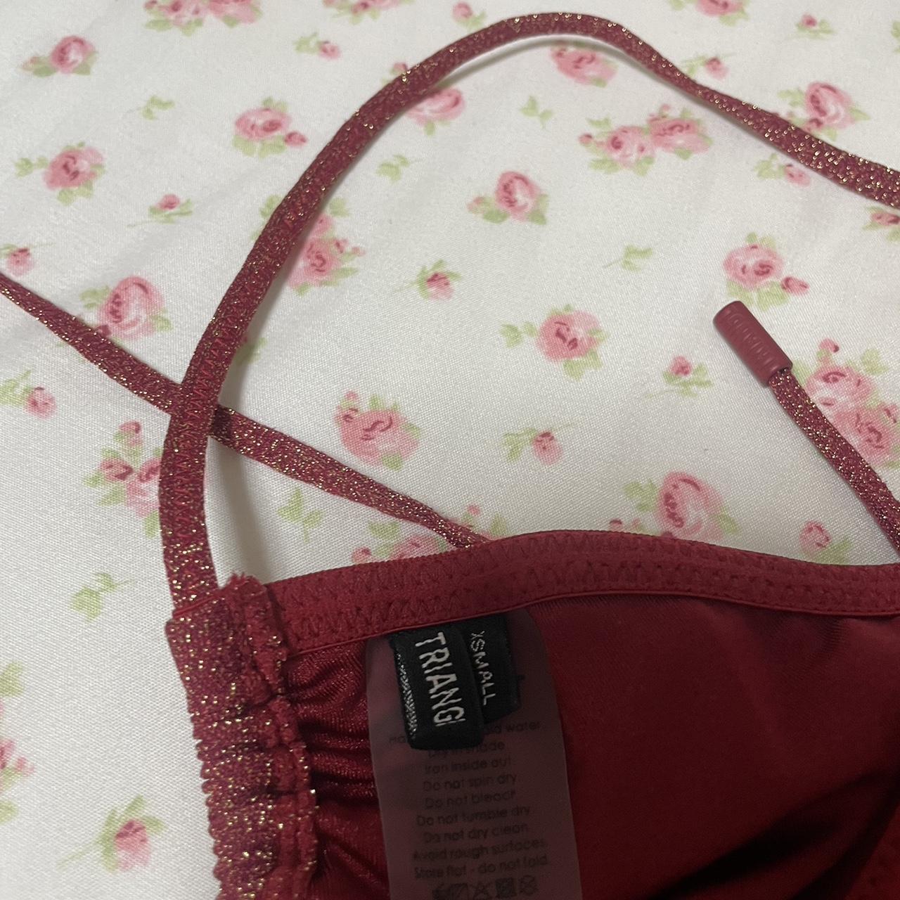 TRIANGL VINCA- RUBY SPARKLE top is xs, bottoms are... - Depop