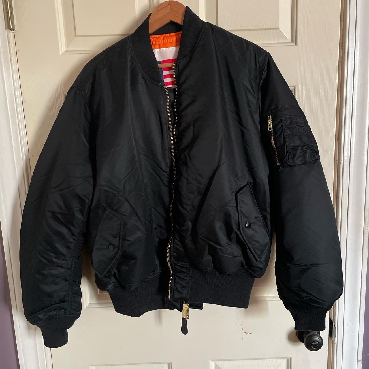 XL Alpha Industries Blood Chit Bomber Jacket Picked... - Depop