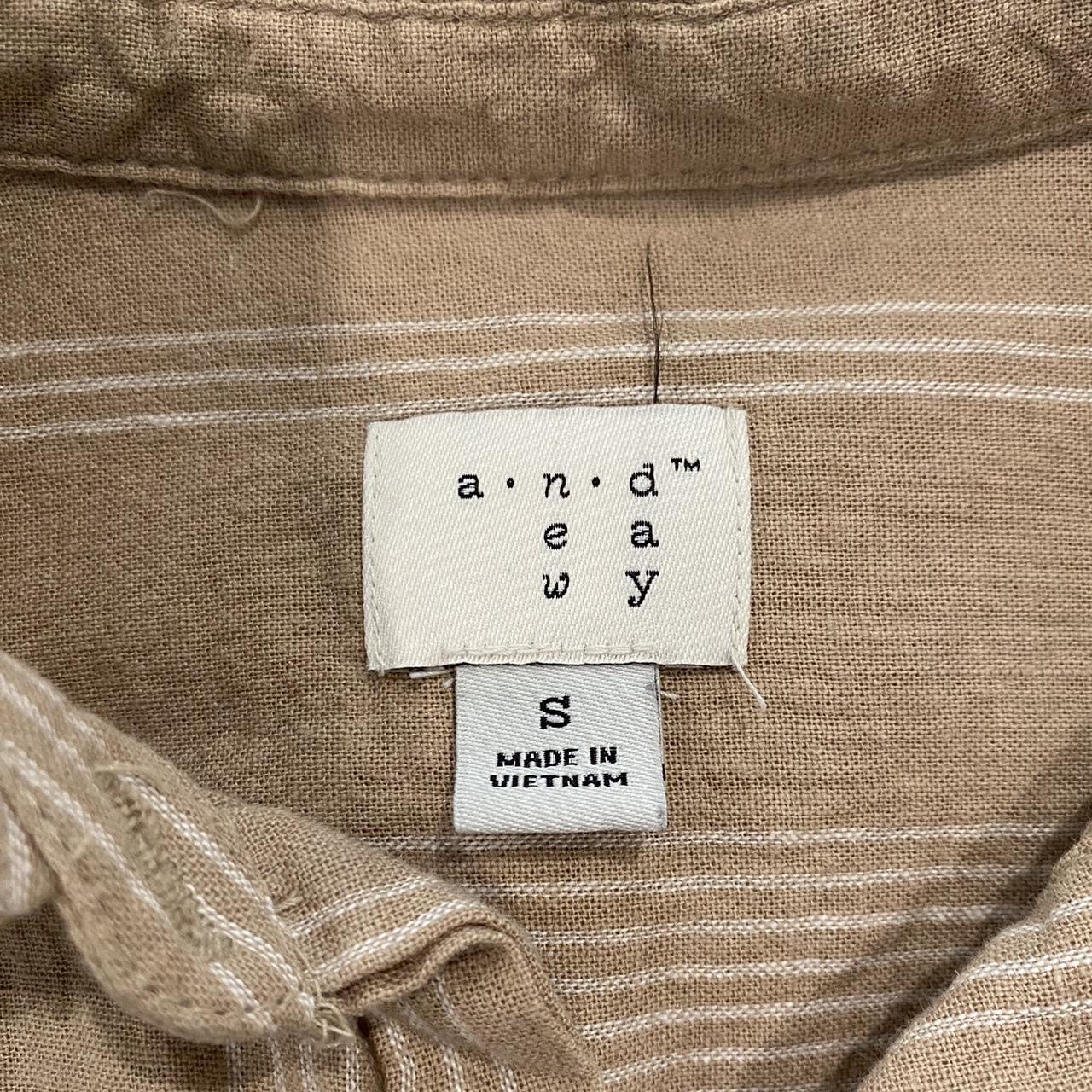 A-New-Day (Target) beige short sleeve button up... - Depop