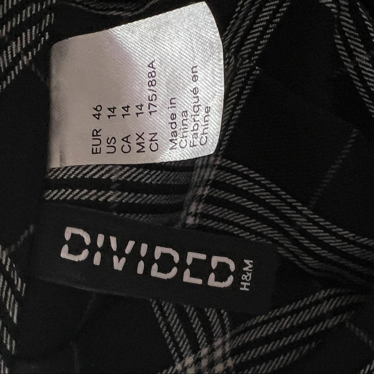 H&M DIVIDED black plaid pleated skirt perfect... - Depop