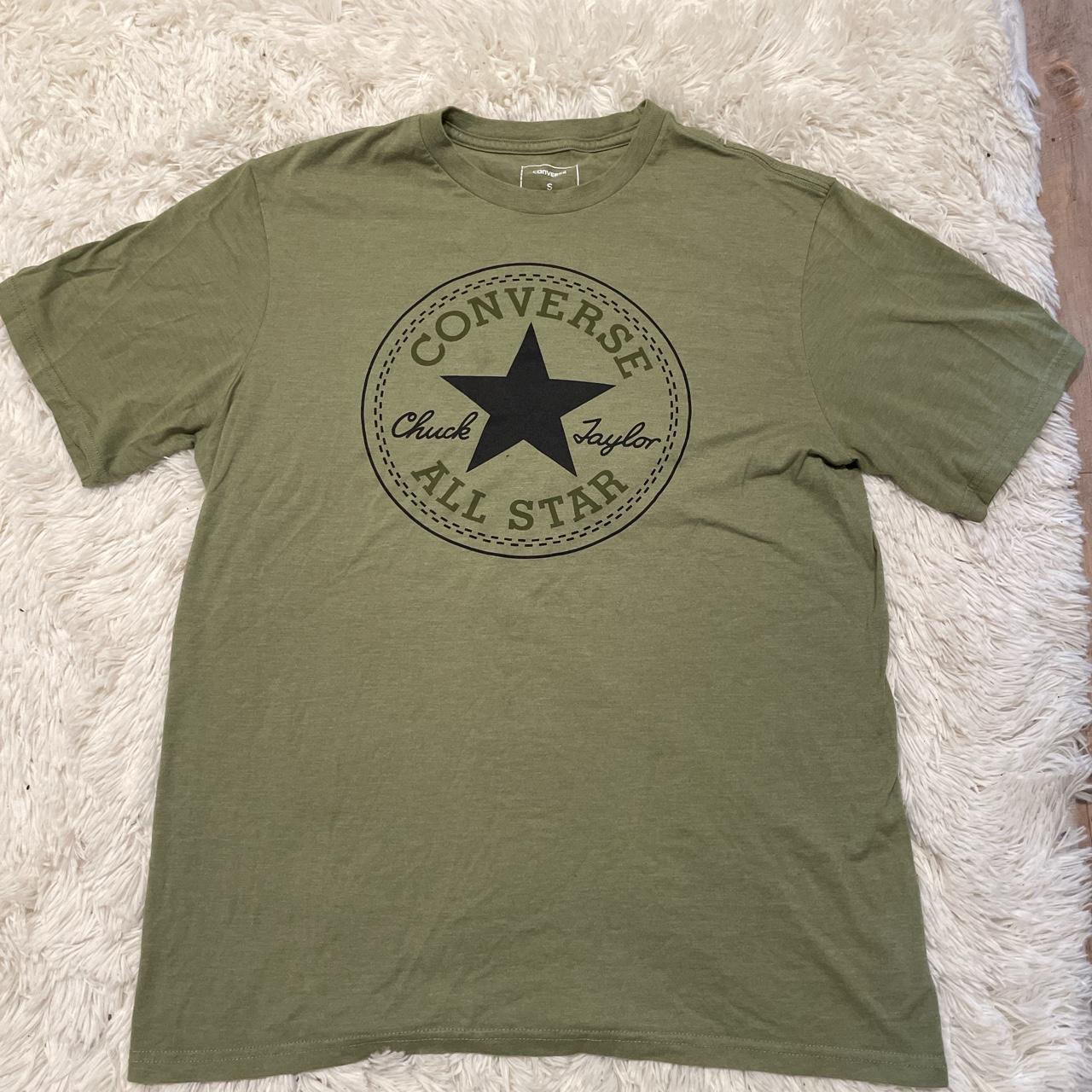 Green Converse shirt! In perfect condition. Super... - Depop