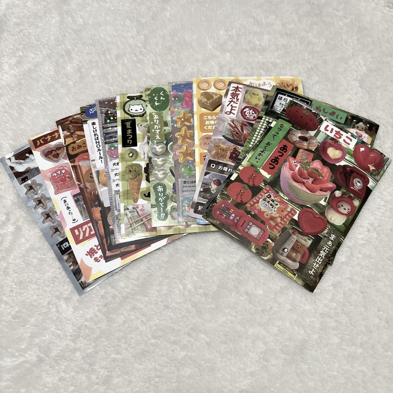 15 sheets of heisei retro style sticker sheets this... | Depop