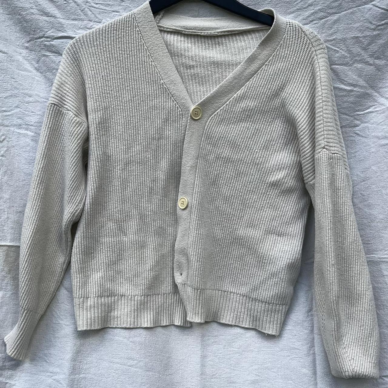 White/cream shein cardigan size s All items will be... - Depop