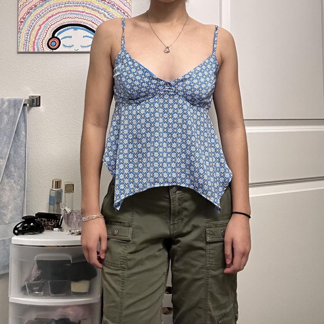 Super Cute Flower Print Tank Top Perfect for Summer... - Depop