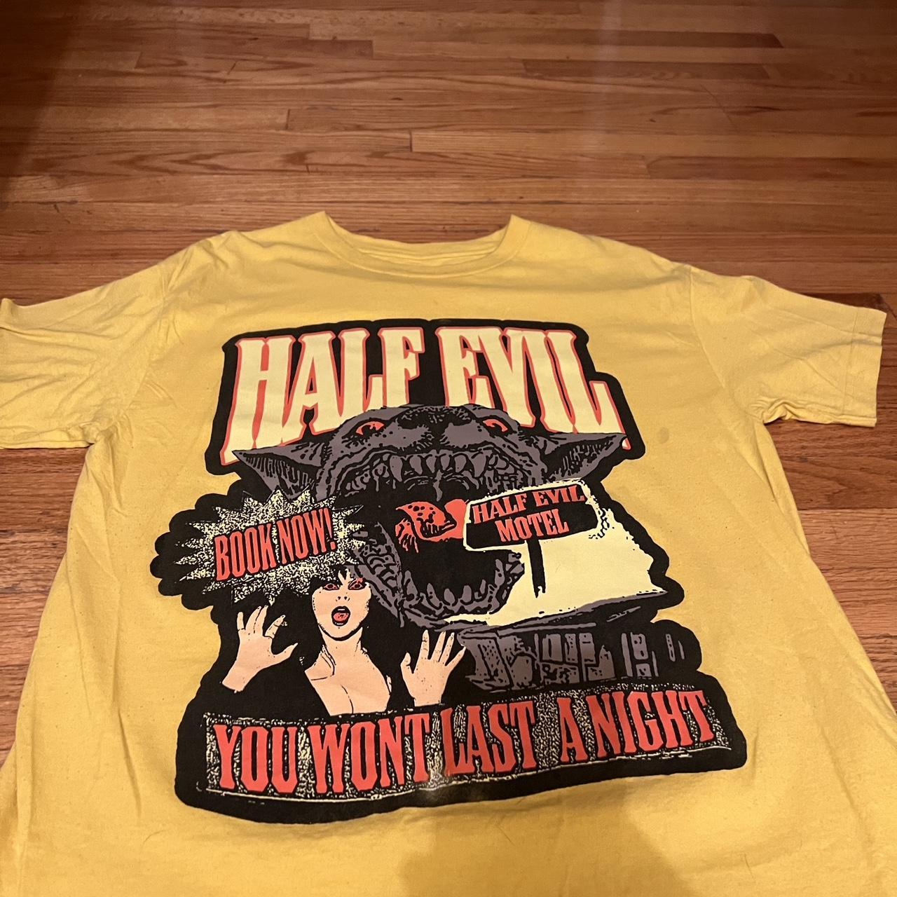 Half Evil Co. T-Shirt Size: Large Worn twice has an... - Depop