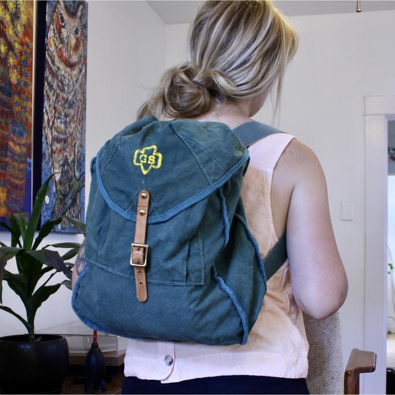 Genuine vintage Girl Scouts mini backpack from the... - Depop