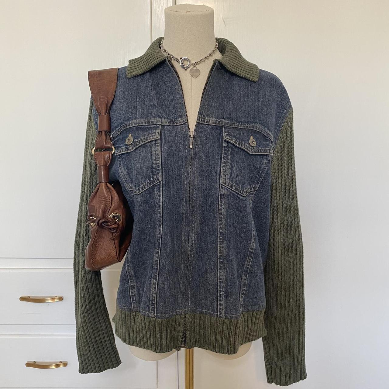 indie sleaze denim jacket - earthy fairy grunge... - Depop