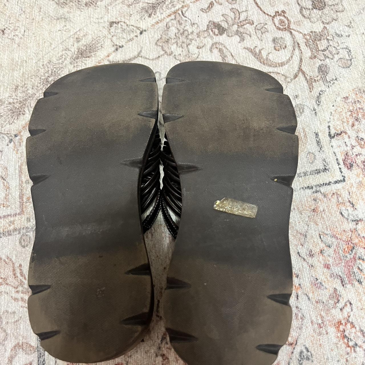 Black & brown leather Mudd platform sandals #y2kfashion - Depop