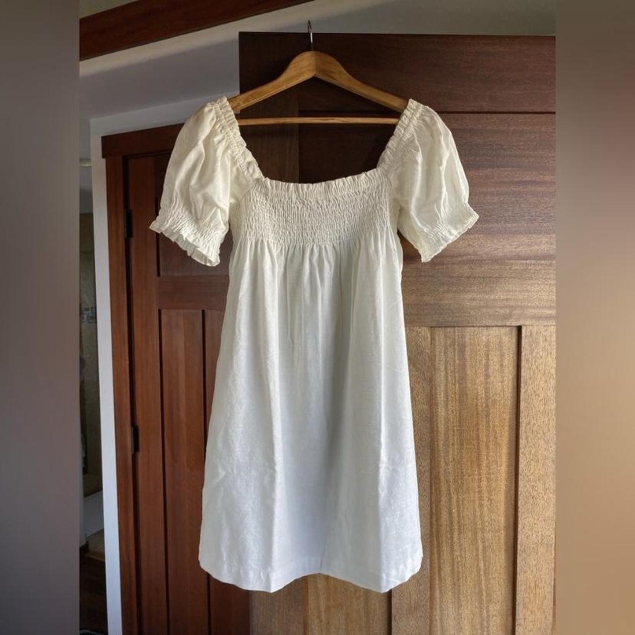 White Faherty Dress - Depop