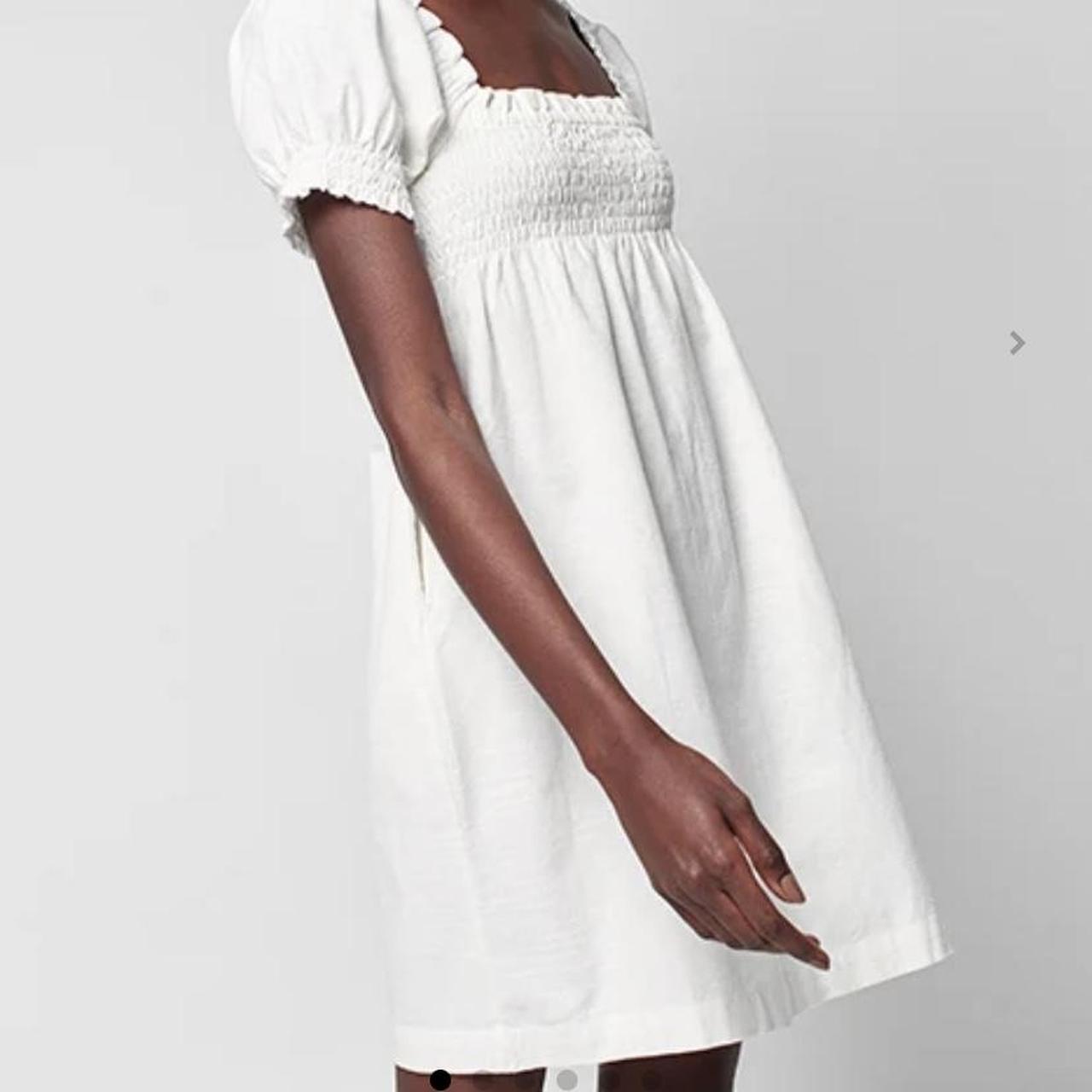 White Faherty Dress - Depop