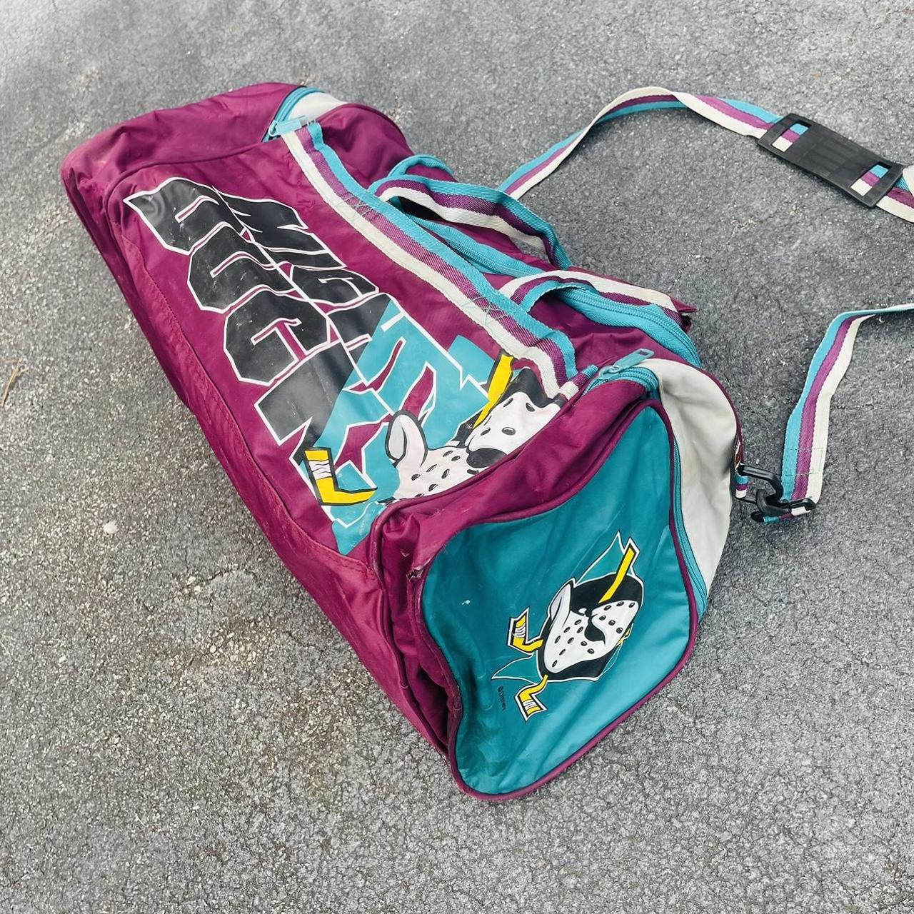 Vintage Mighty Ducks Hockey 1993 NHL Duffle Bag .... - Depop