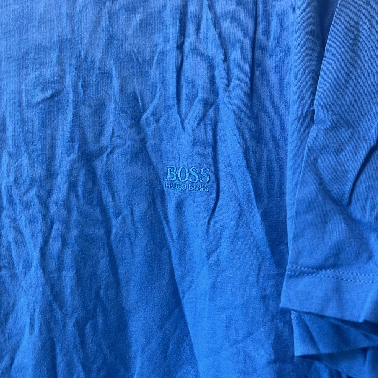 Blue Hugo Boss top - good condition - size... - Depop