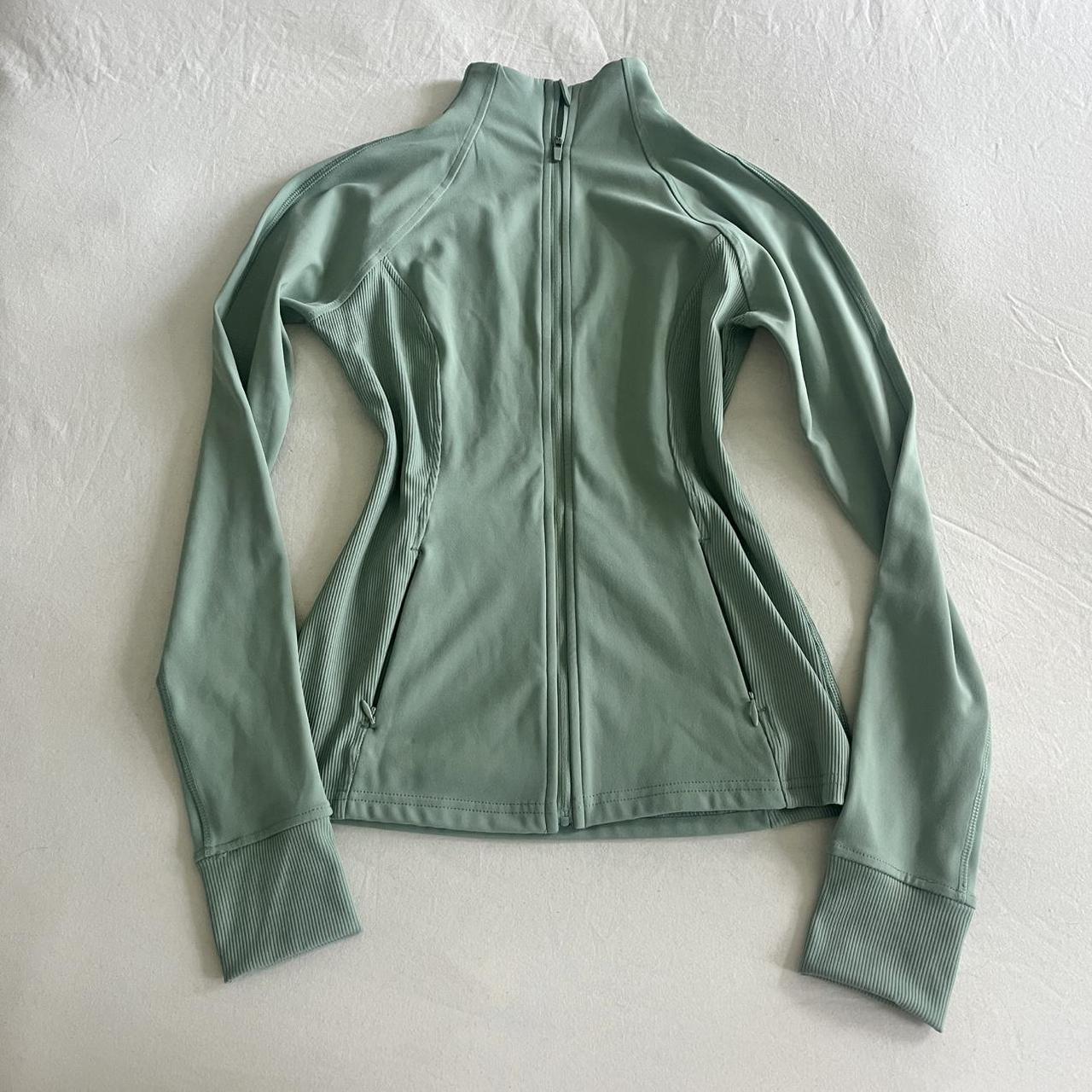 Light green bbl workout jacket Lululemon dupe Size... | Depop