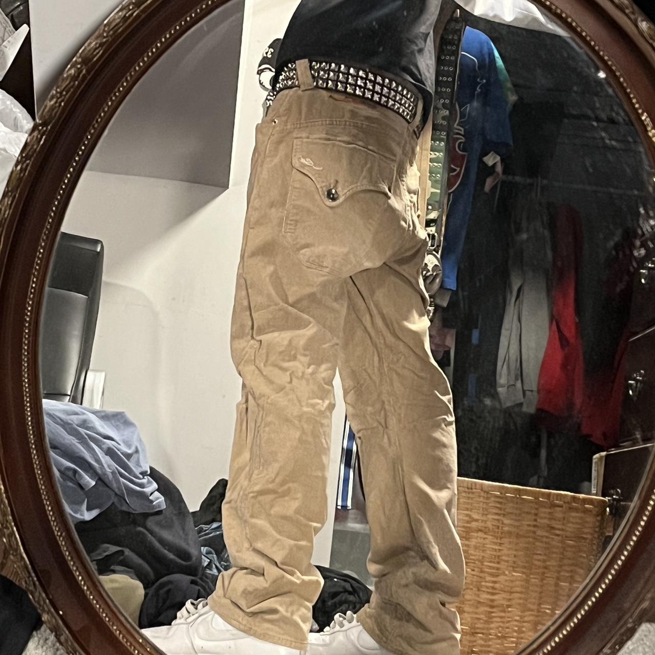 Ed hardy bootcut khaki jean Corduroy texture... - Depop