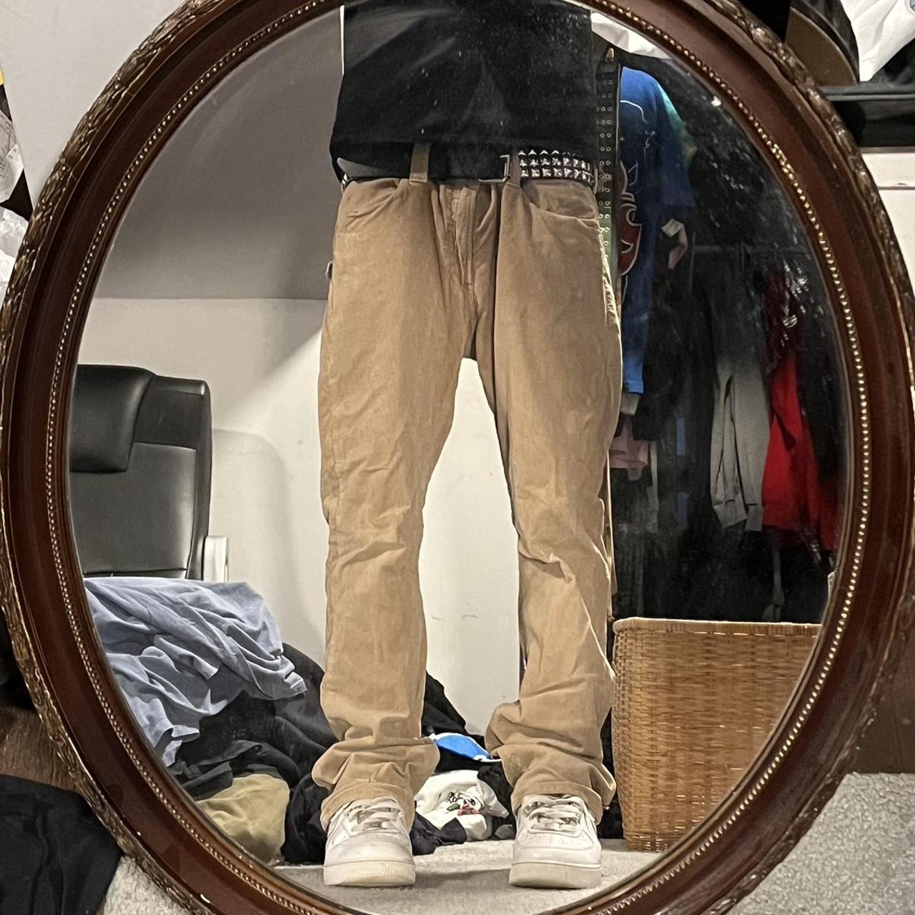 Ed hardy bootcut khaki jean Corduroy texture... - Depop