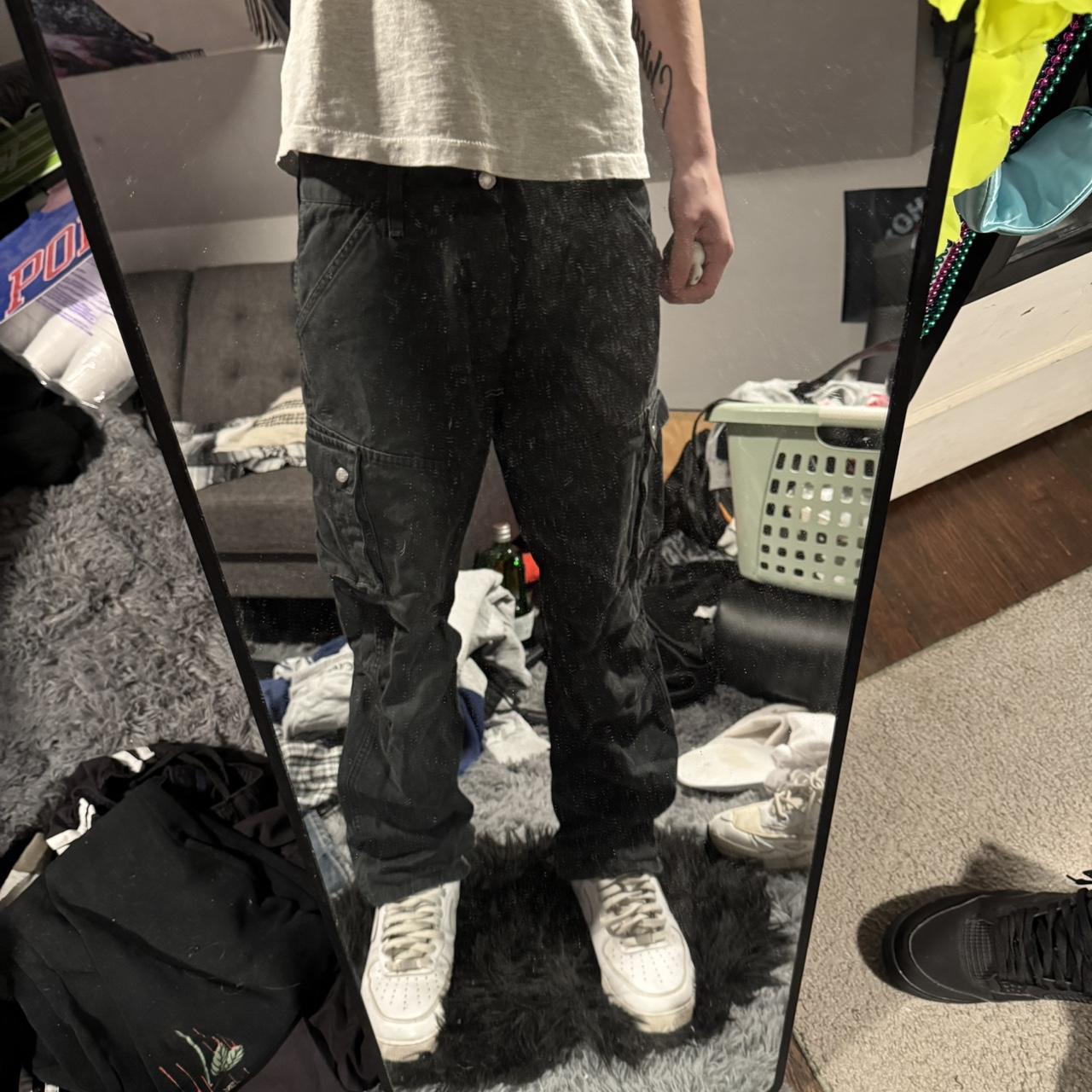 g star cargo no stains just regular wear waist is a... - Depop