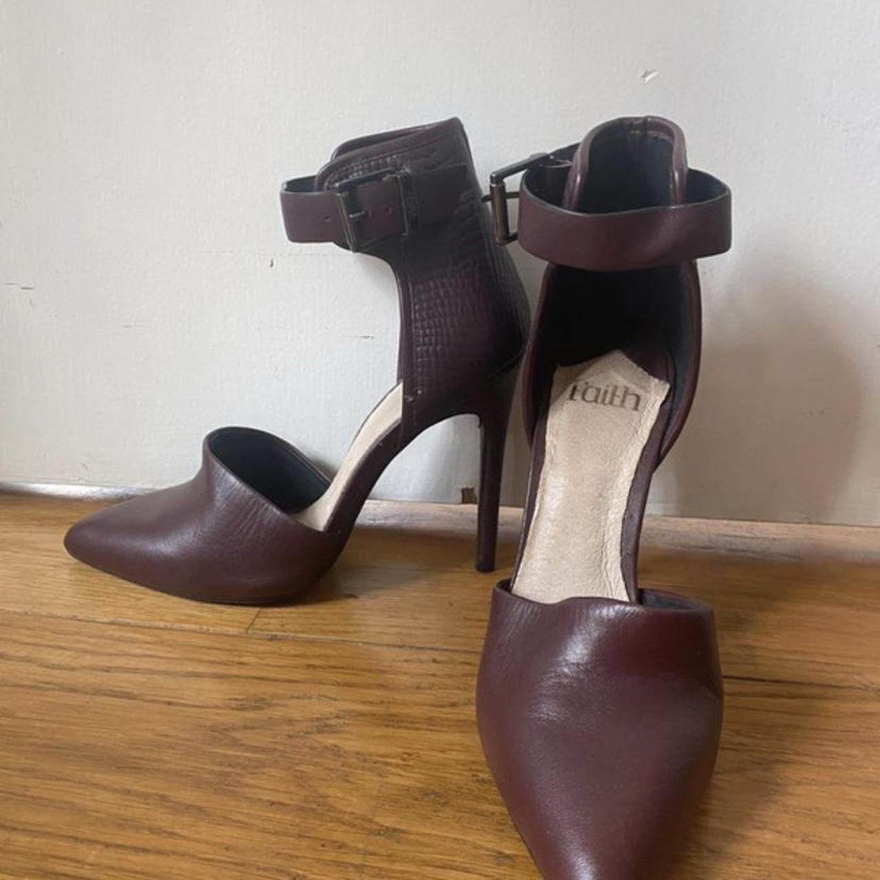 Faith stilettos with ankle strap. Size 6. - Depop