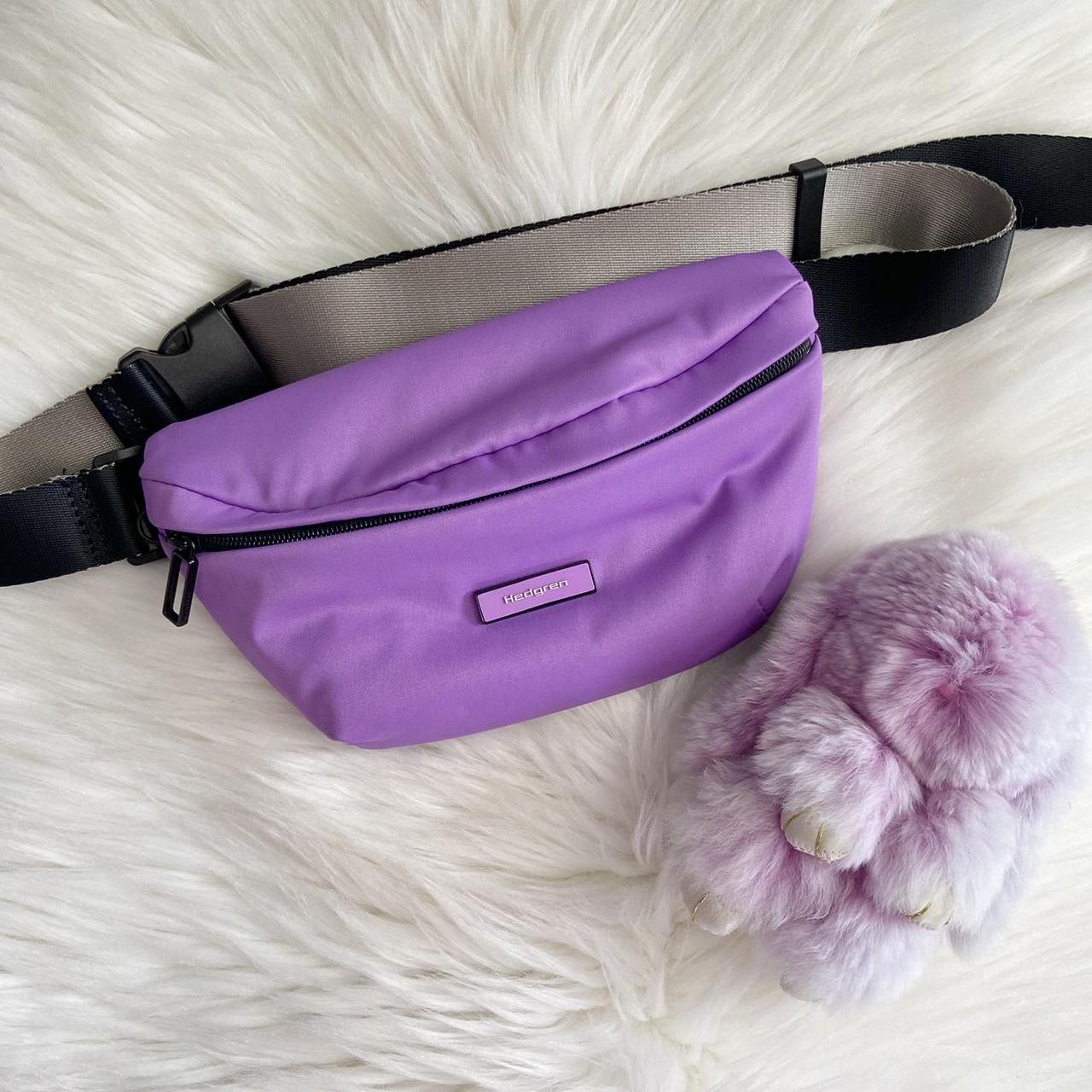 💜 Purple bum bag Brand: Hedgren Details: ⬇️ ☂️ violet... - Depop