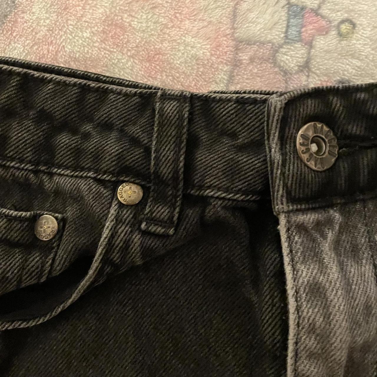 The Ragged Priest Women's Black and Grey Shorts | Depop