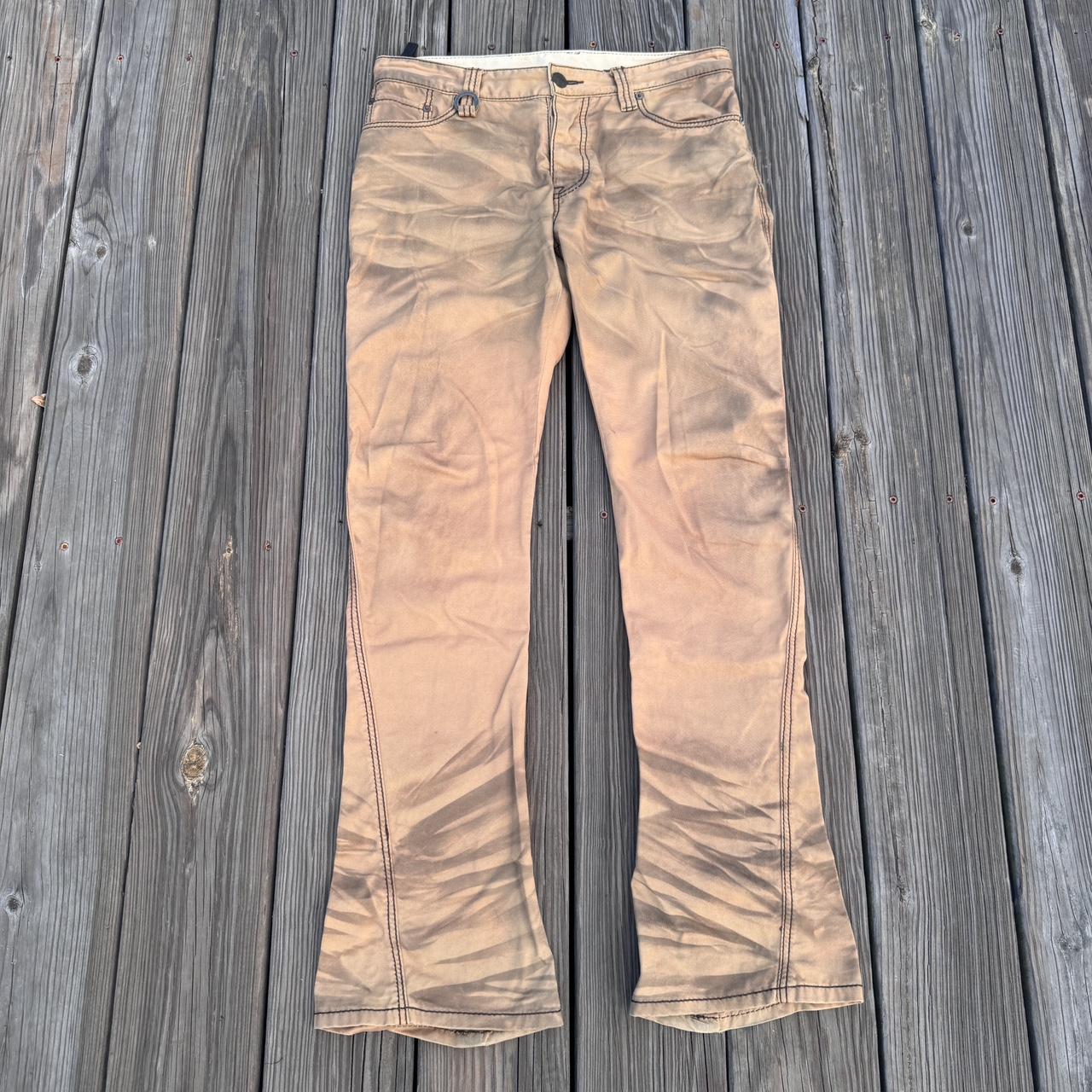 Japanese Flare Fade Pants - Condition: Good ( Minor... - Depop