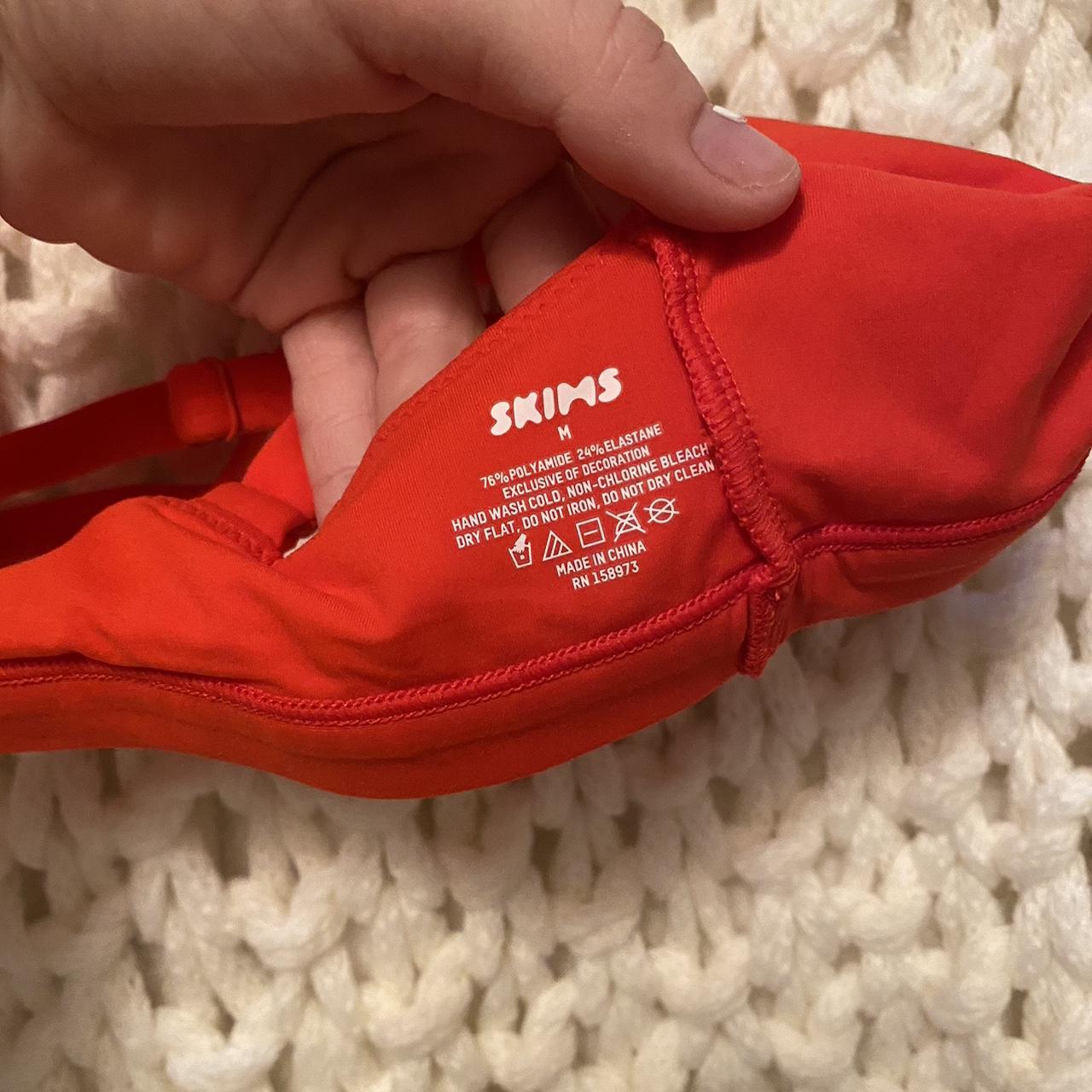 Skims Women's Red Bra | Depop