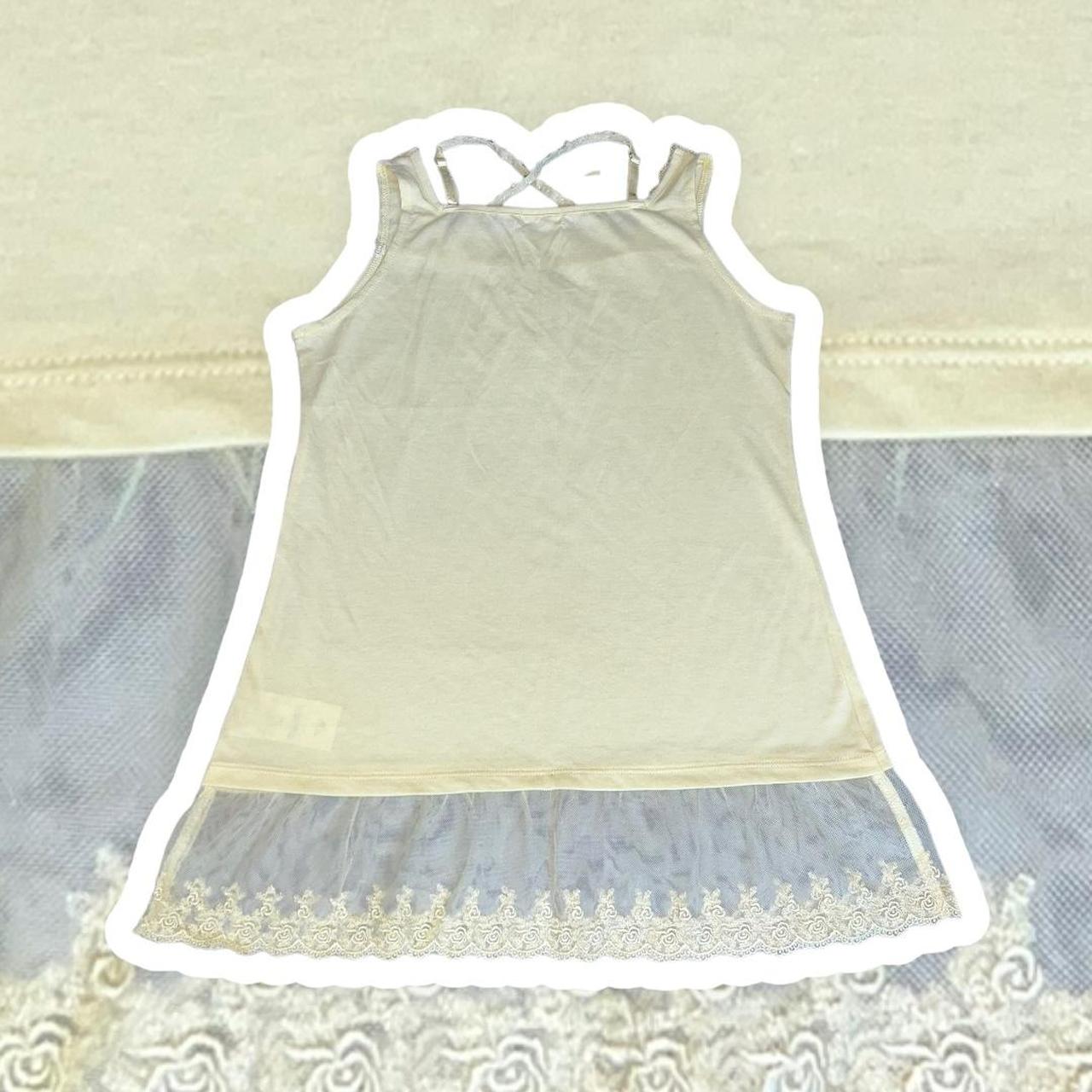 AXES FEMME pale pastel yellow lace layered halter... - Depop