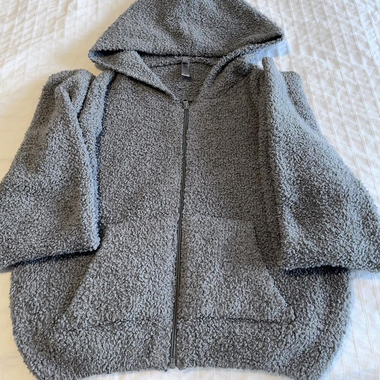 Skims Matching Lounge Set Dark Grey s/m zip up Dark... - Depop