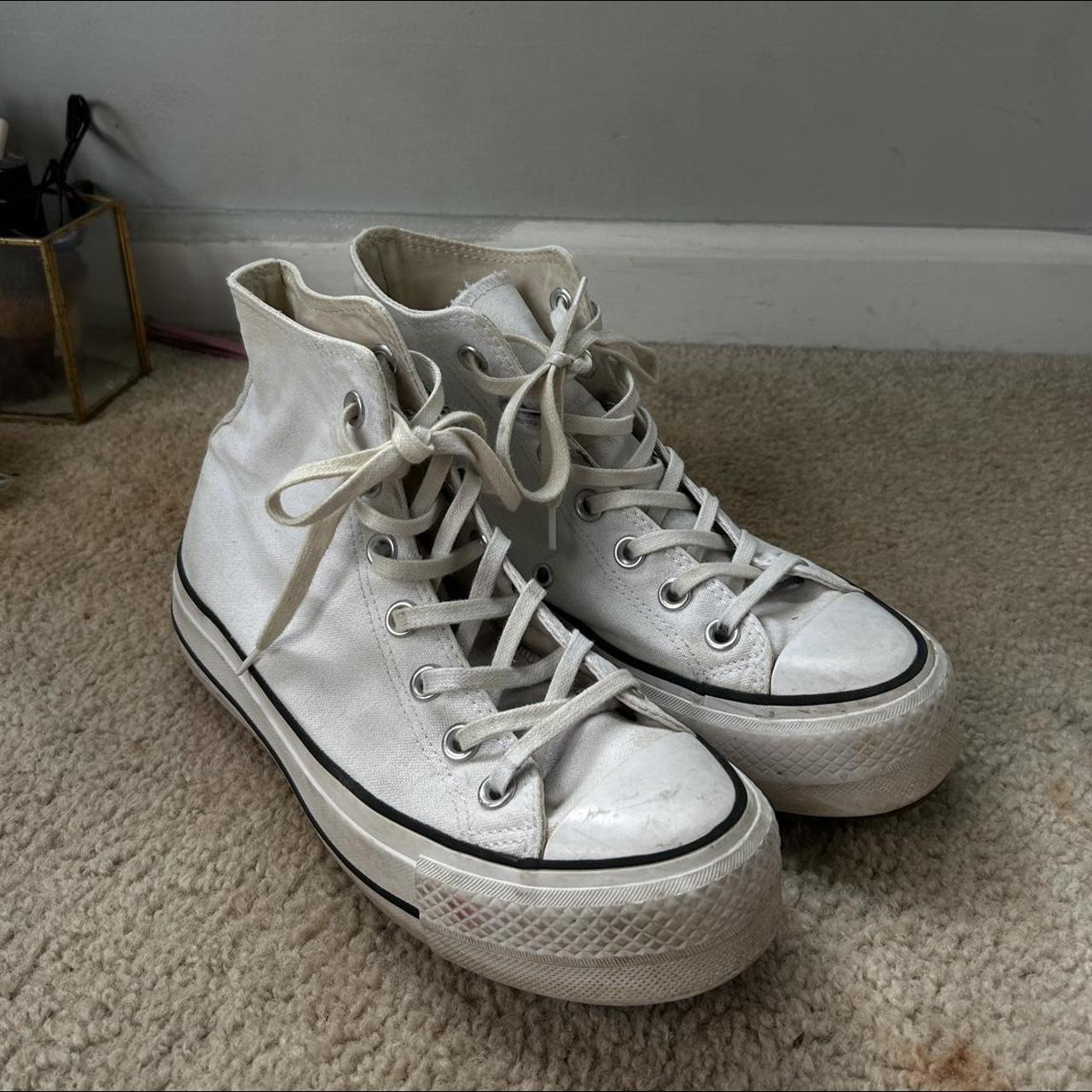 Converse Women's White Trainers | Depop