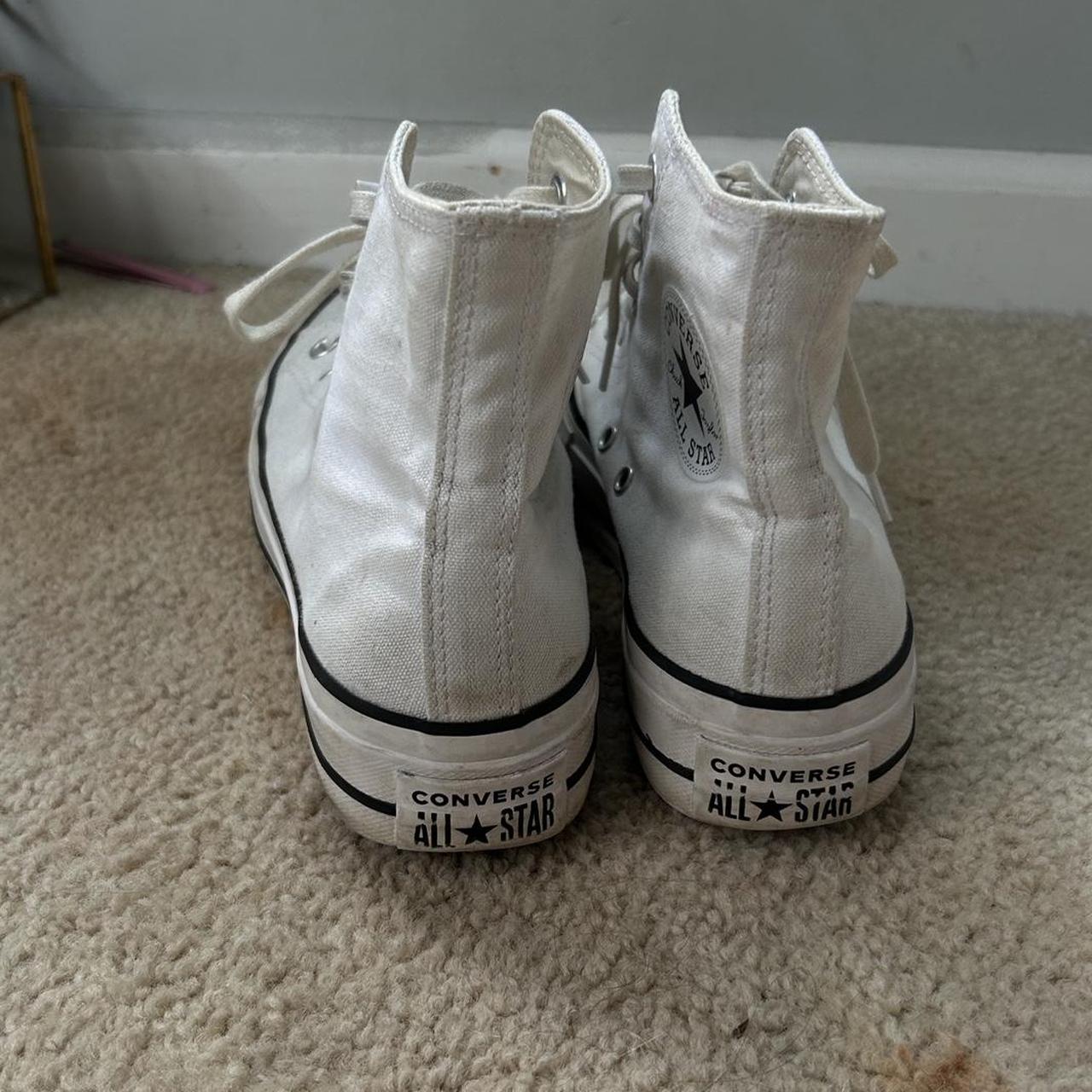 Converse Women's White Trainers | Depop