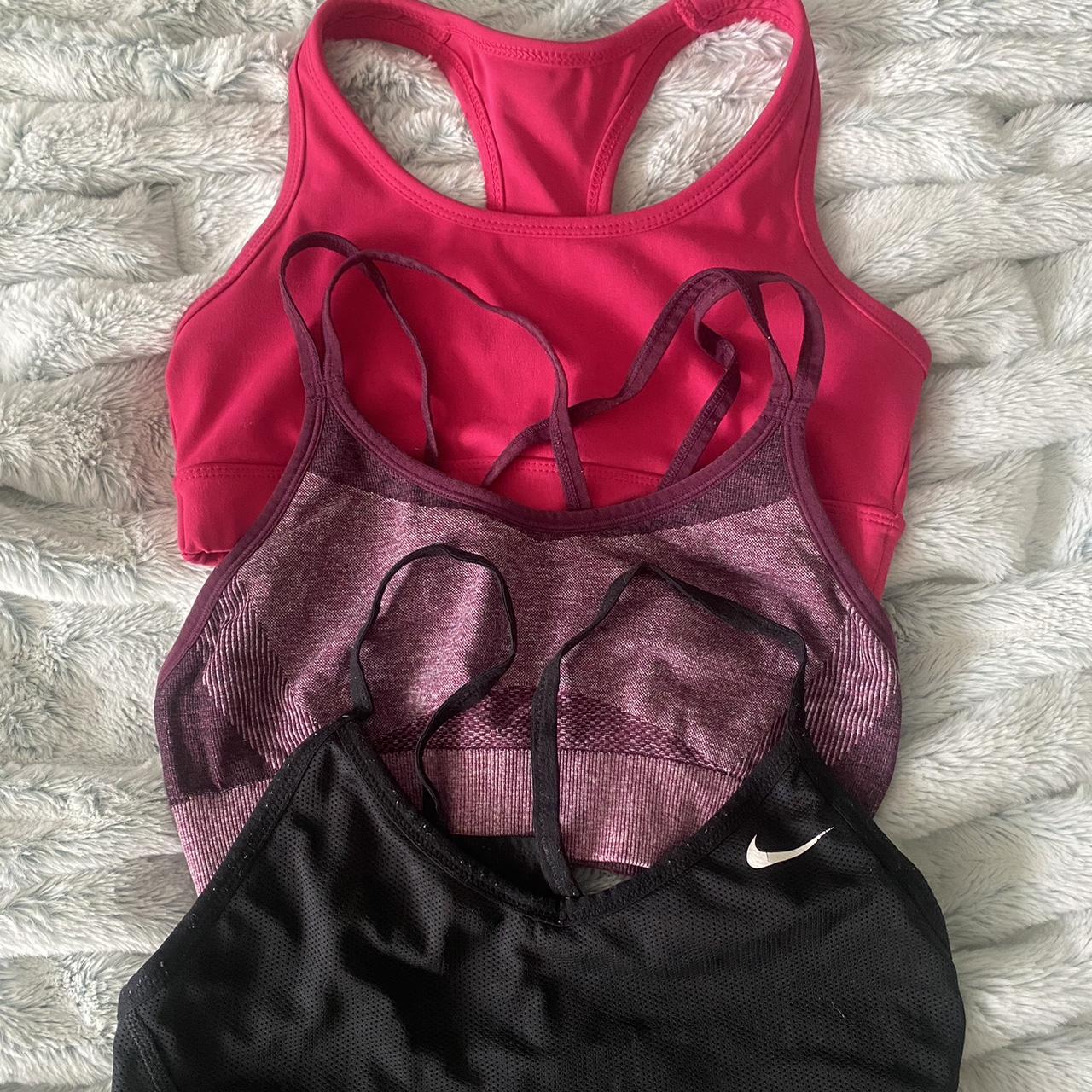 bundle of 3 sports bras all size xs top one is from... - Depop